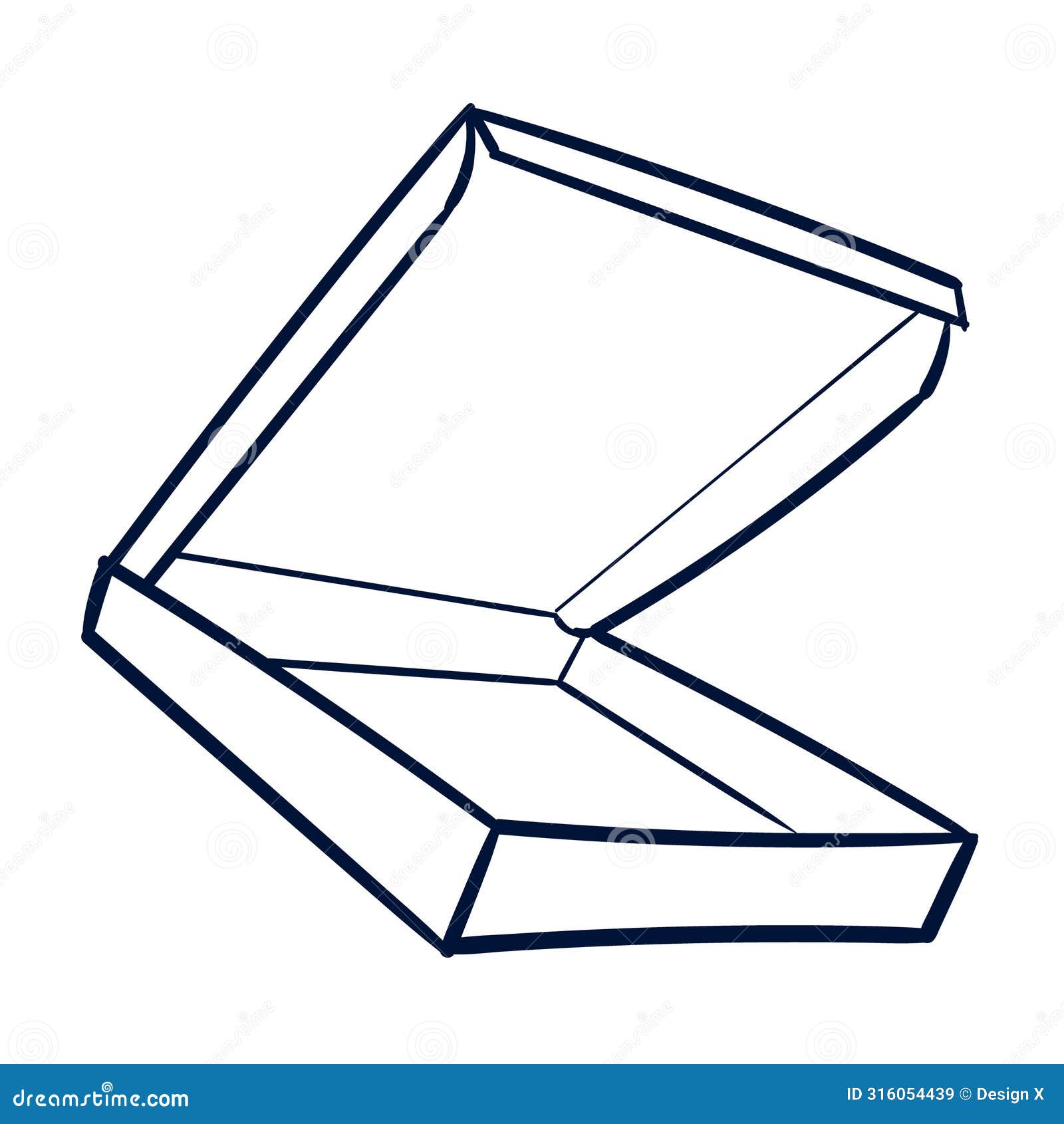 Pizza Box Scribble Line. Hand Drawn Cardboard Pizza Box Scribble Doodle ...