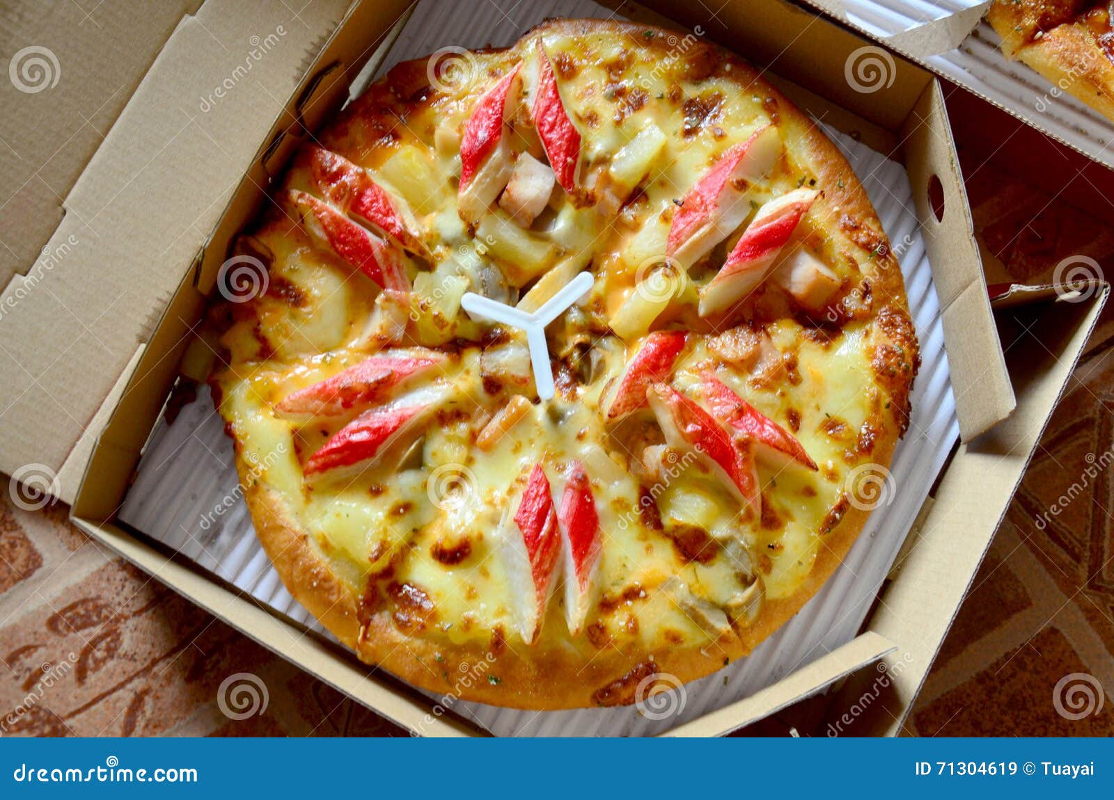 Pizza in box stock image. Image of fresh, food, sauce - 71304619