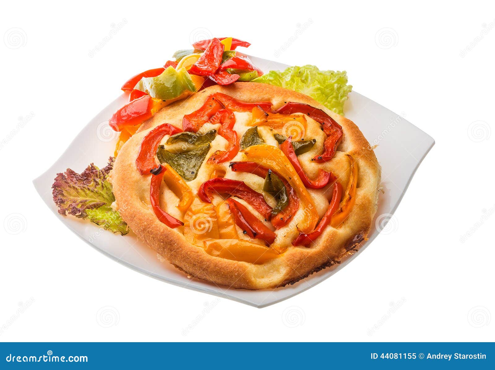 Pizza with Bulgarian Pepper Stock Image - Image of dinner, baked: 44081155