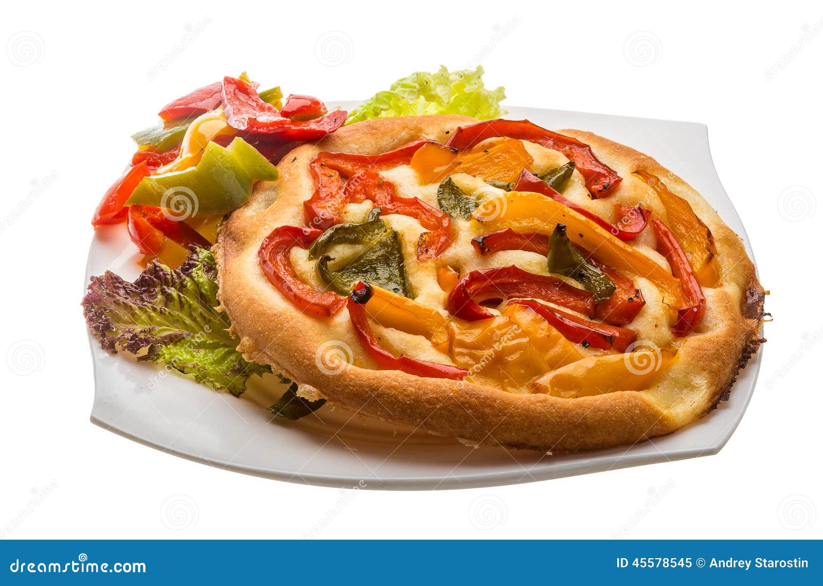 Pizza with Bulgarian Pepper Stock Image - Image of tasty, sweet: 45578545