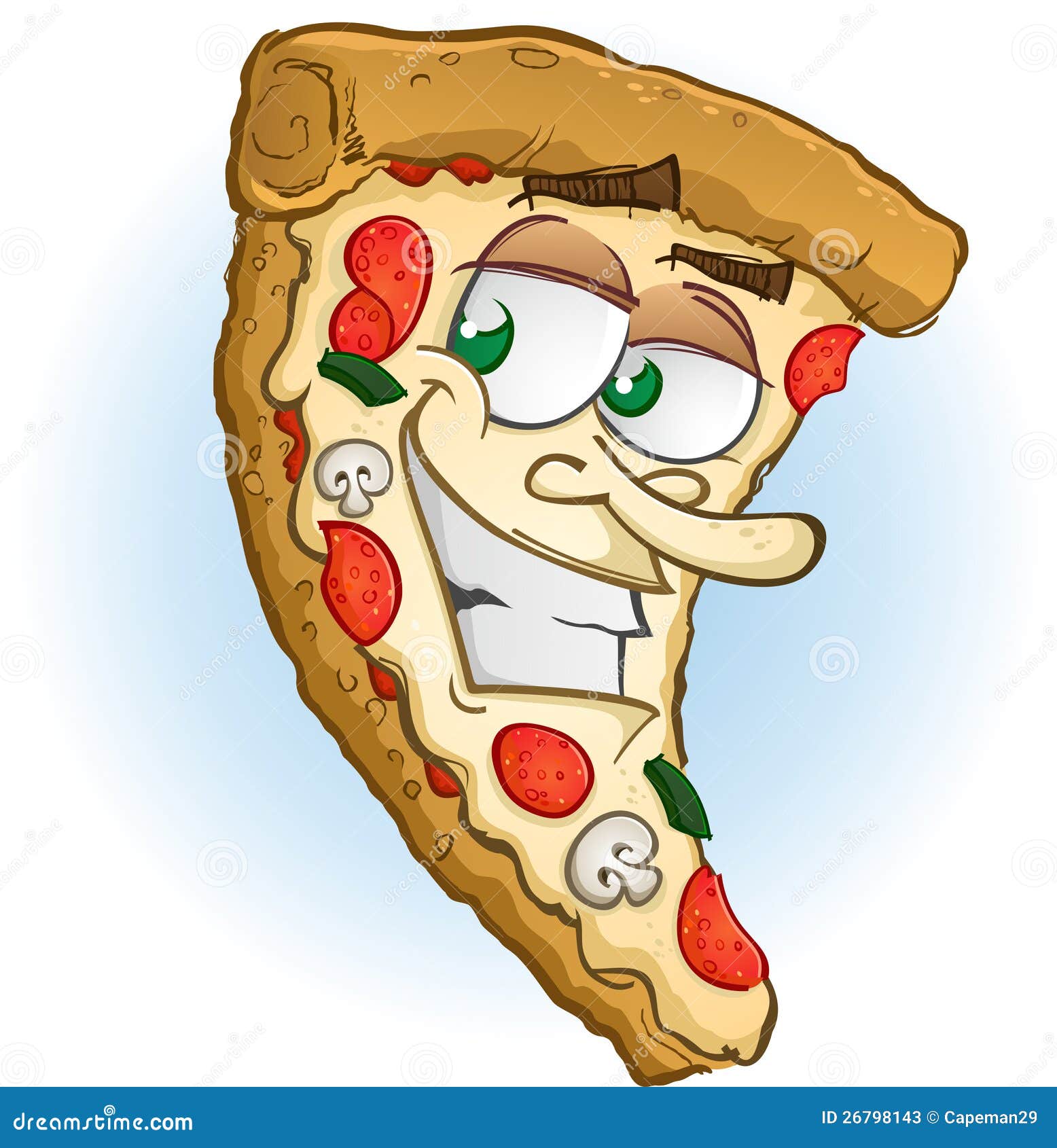 Pizza Character stock vector. Illustration of pepperoni - 26798143