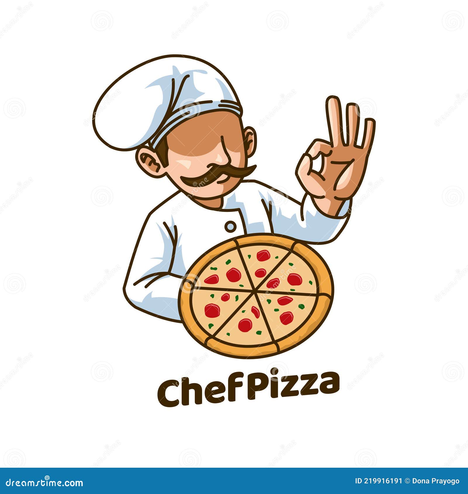 Pizza Chef Italian Kitchen Baker Stock Vector - Illustration of pizza ...