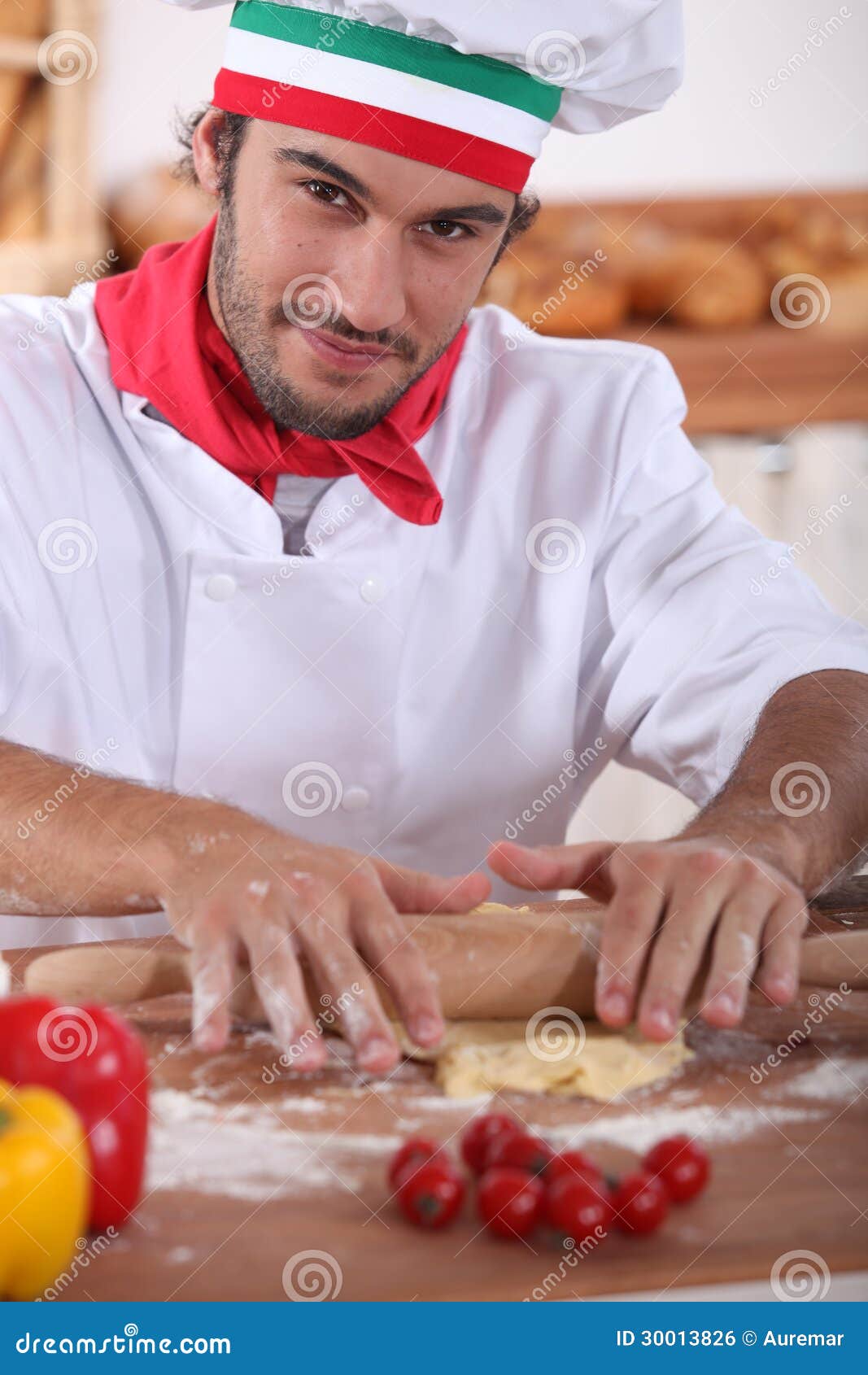 Pizza chef stock photo. Image of restaurant, brown, craft - 30013826