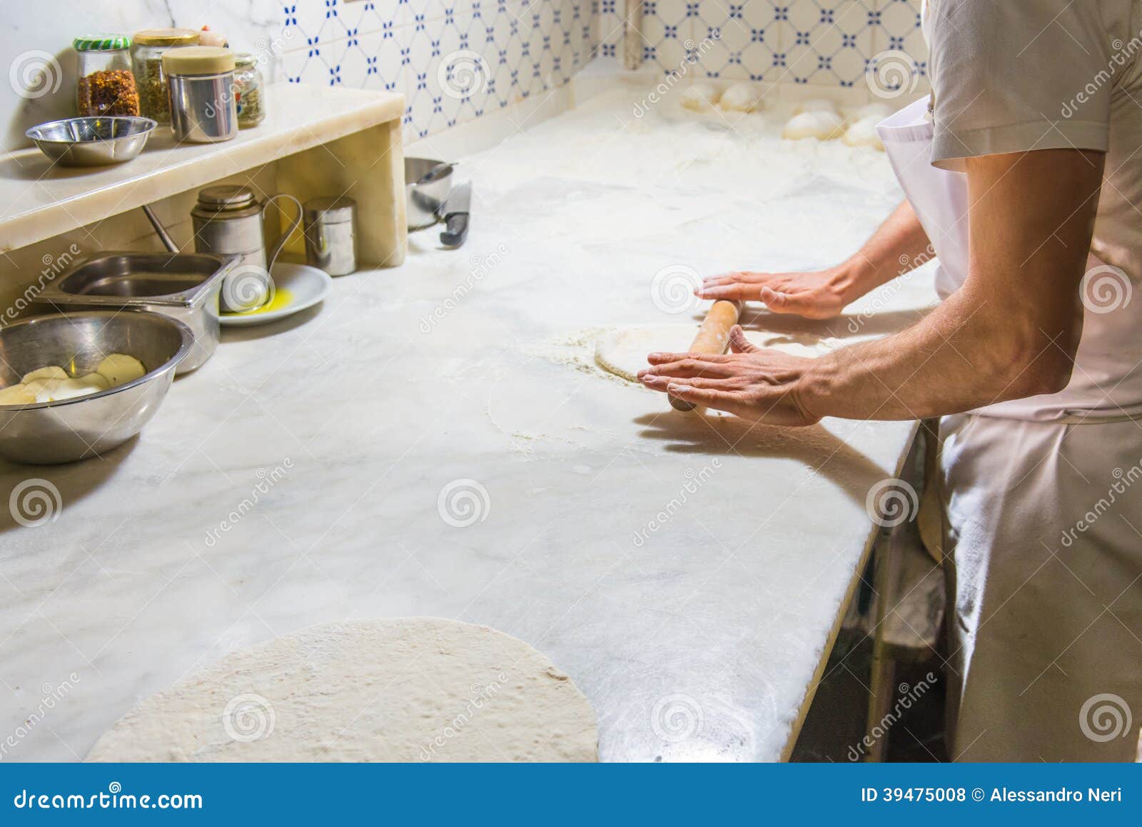 Pizza chef at work stock photo. Image of baker, italian - 39475008