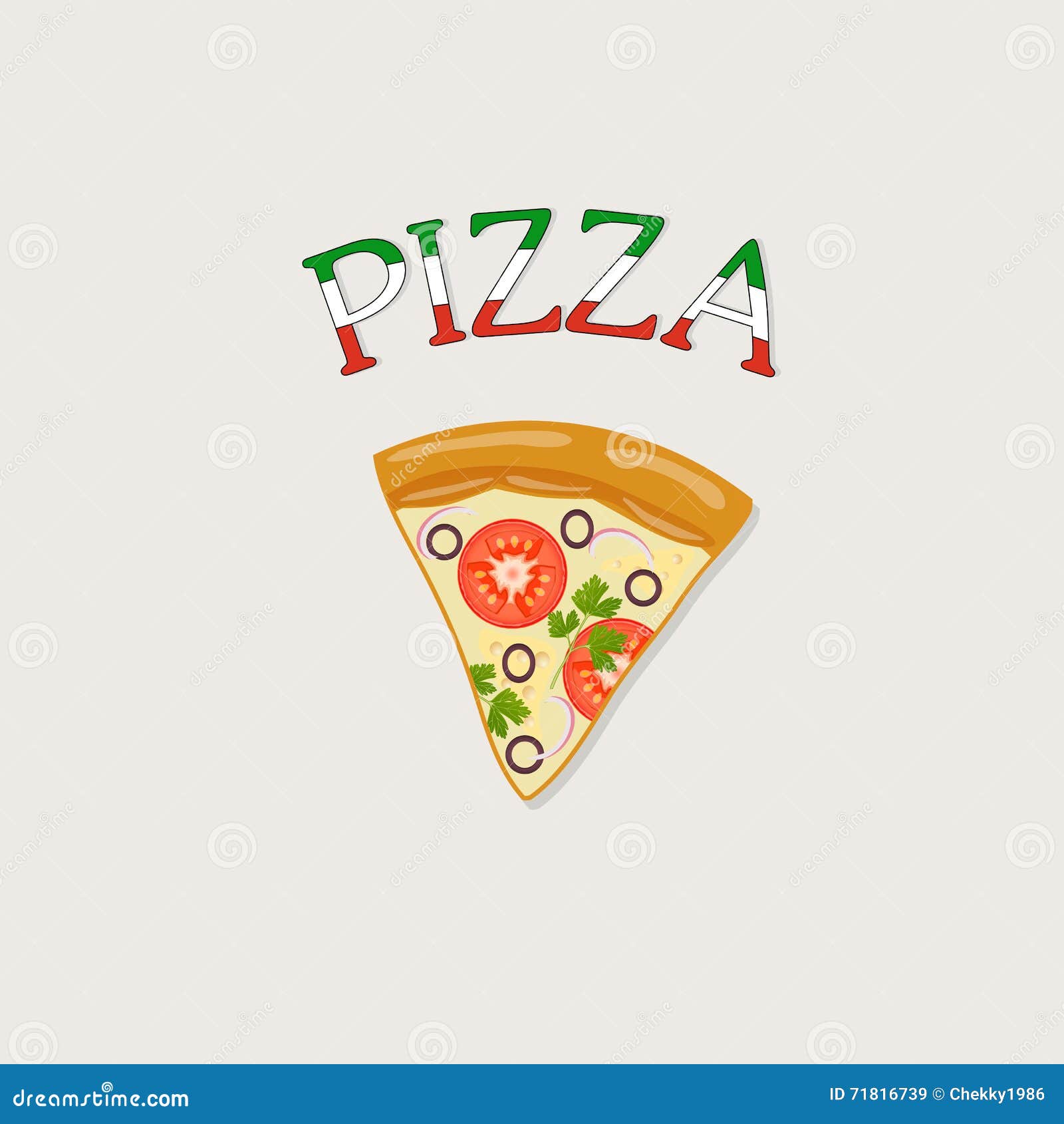 Pizza classic tray stock vector. Illustration of cafe - 71816739