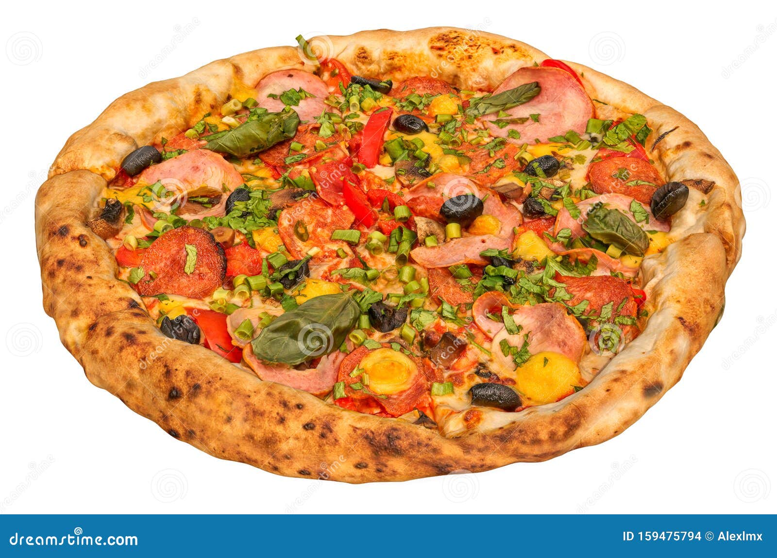 Pizza Close-up 3d Rendering with Realistic Texture Stock Photo - Image ...