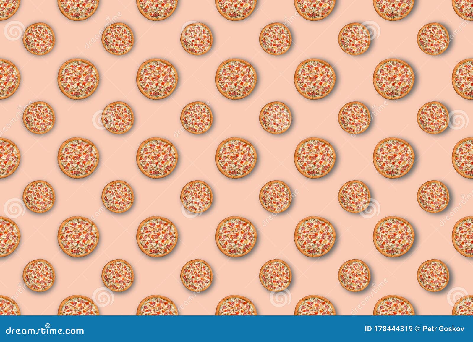 Pizza on Colorful Background. Stock Image - Image of contemporary ...