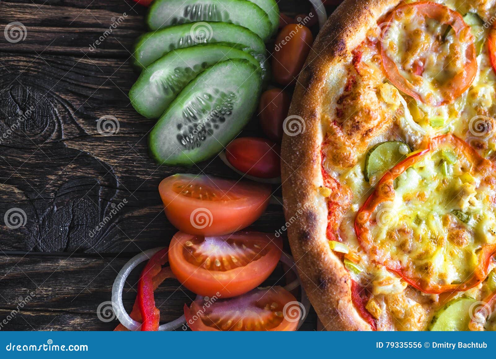 Pizza and components stock photo. Image of mozzarella - 79335556