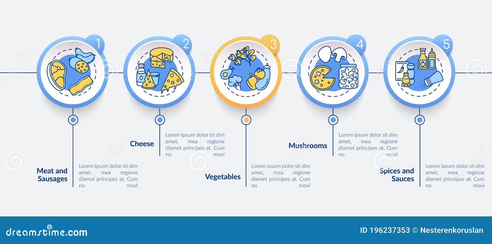 Pizza Constructor Vector Infographic Template Stock Vector ...