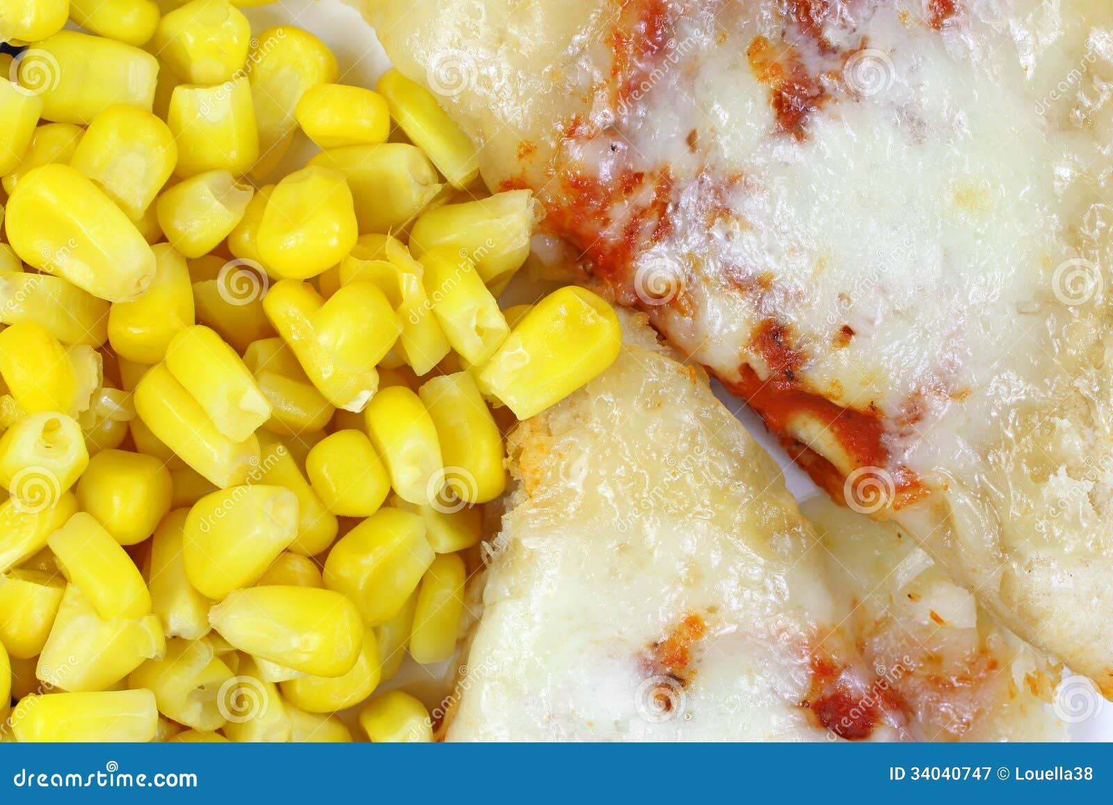Pizza Corn Close Top View stock image. Image of tasty - 34040747