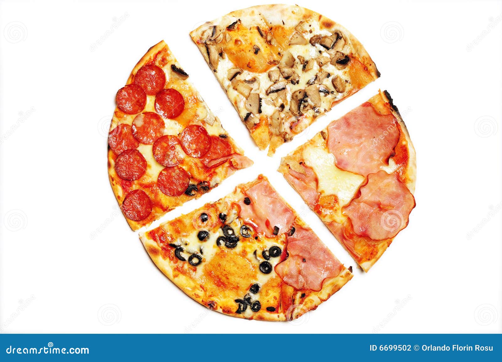 Pizza coupée en tranches photo stock. Image du tranché - 6699502