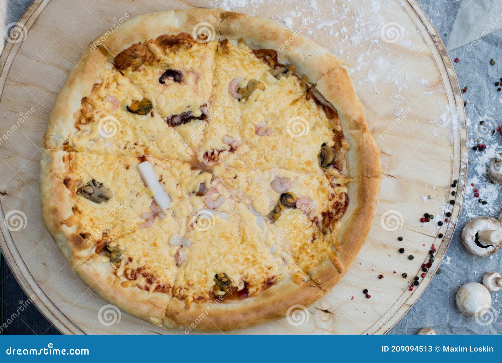 Pizza creative set stock image. Image of tomatoes, pizza - 209094513