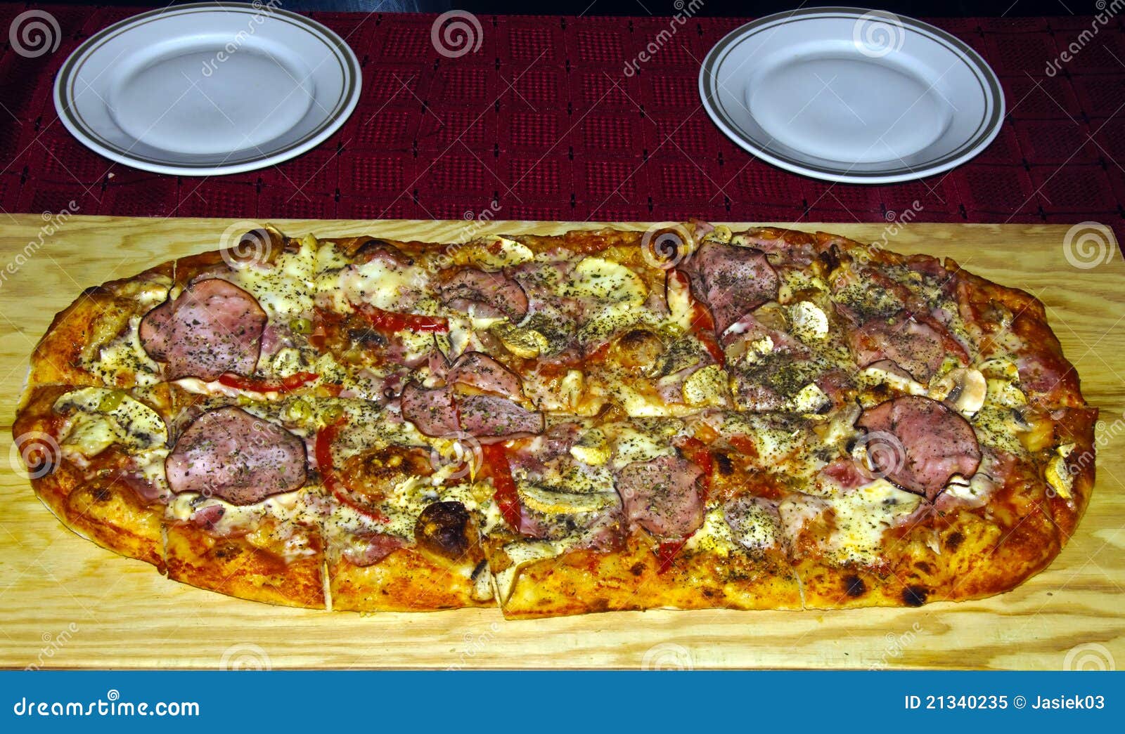 Pizza cut into chunks stock image. Image of mozzarella - 21340235