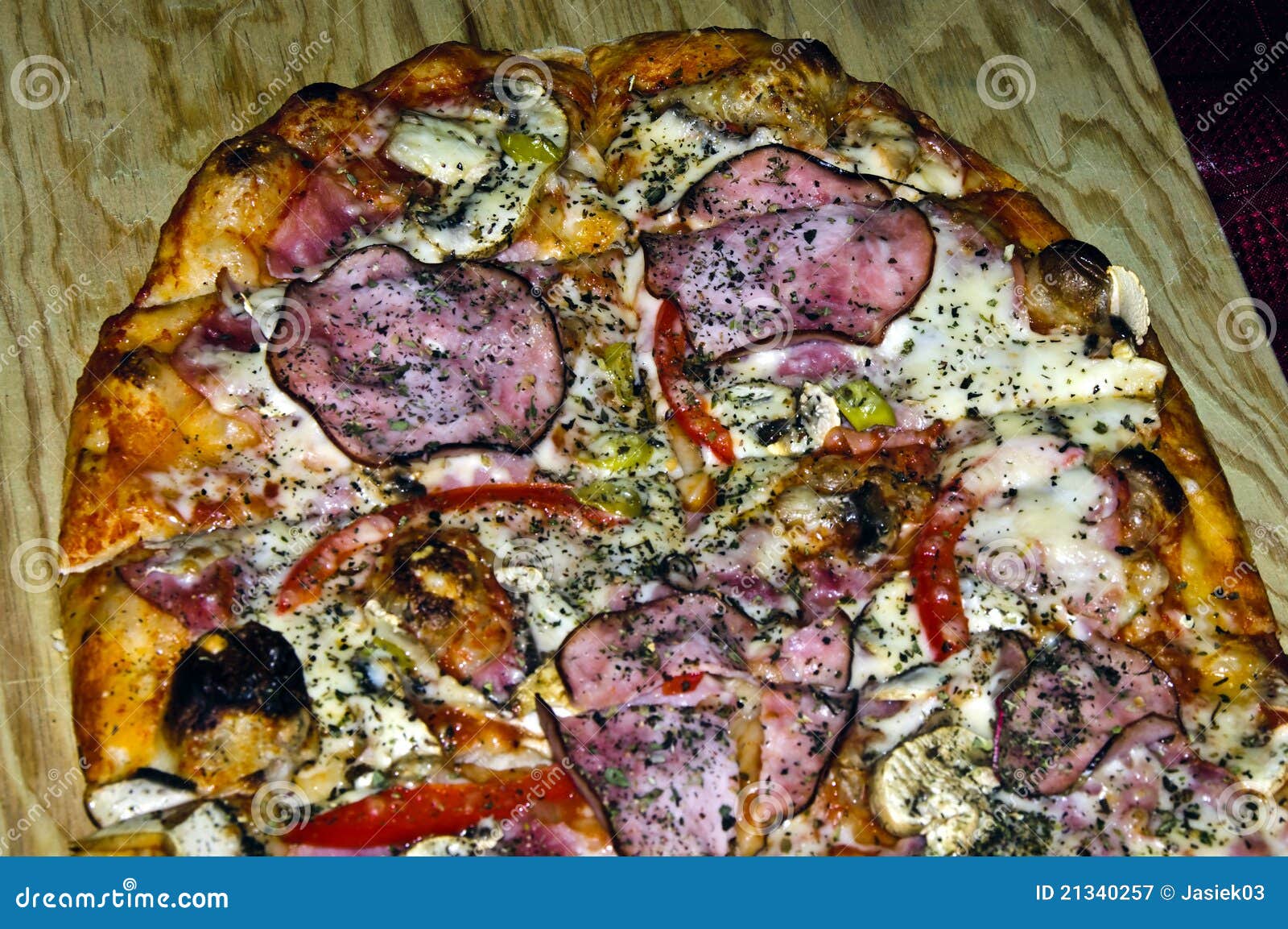 Pizza cut into chunks stock image. Image of restaurant - 21340257