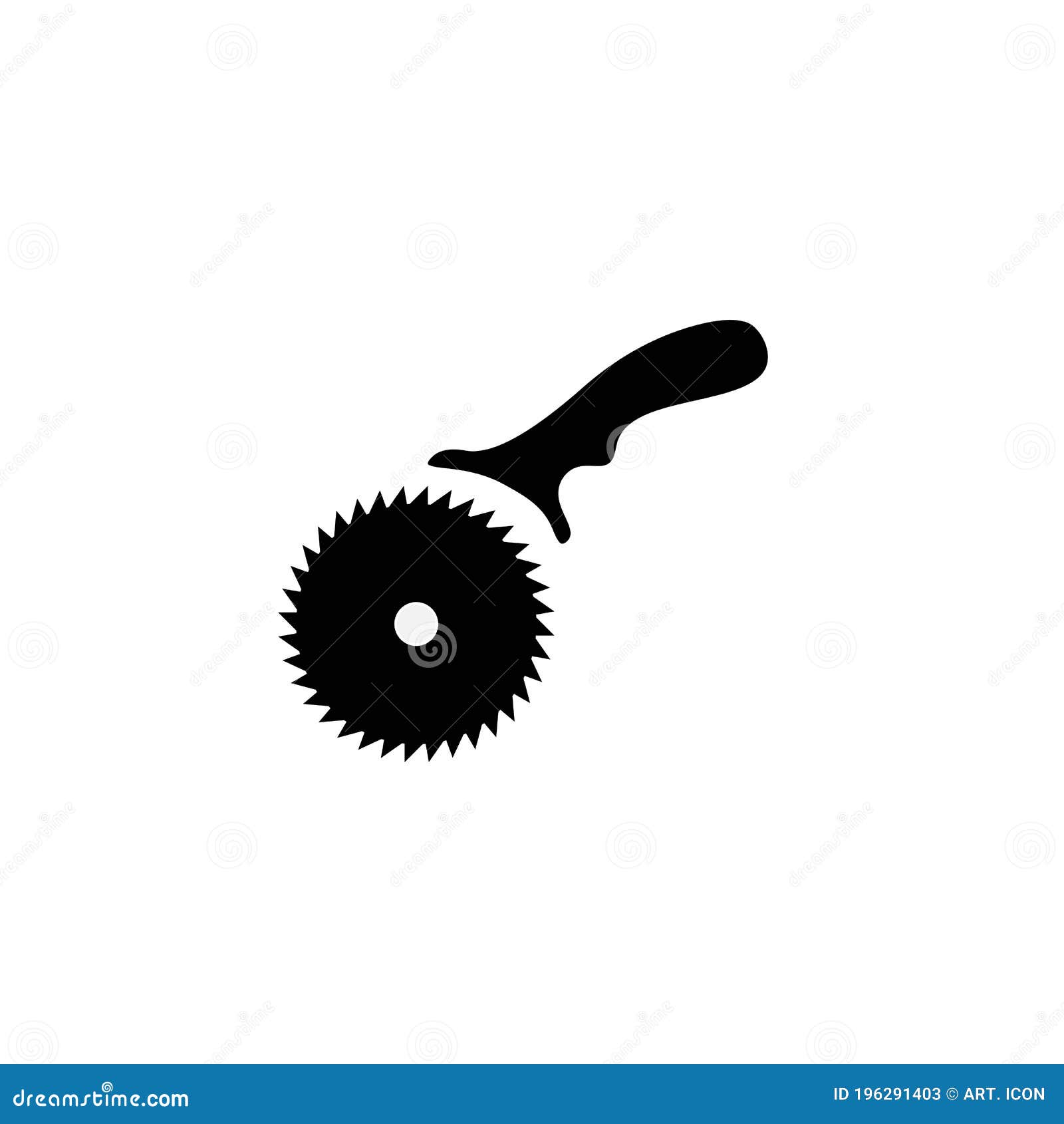 Pizza Cutter 2 Colored Line Icon. Simple Blue And White Element ...