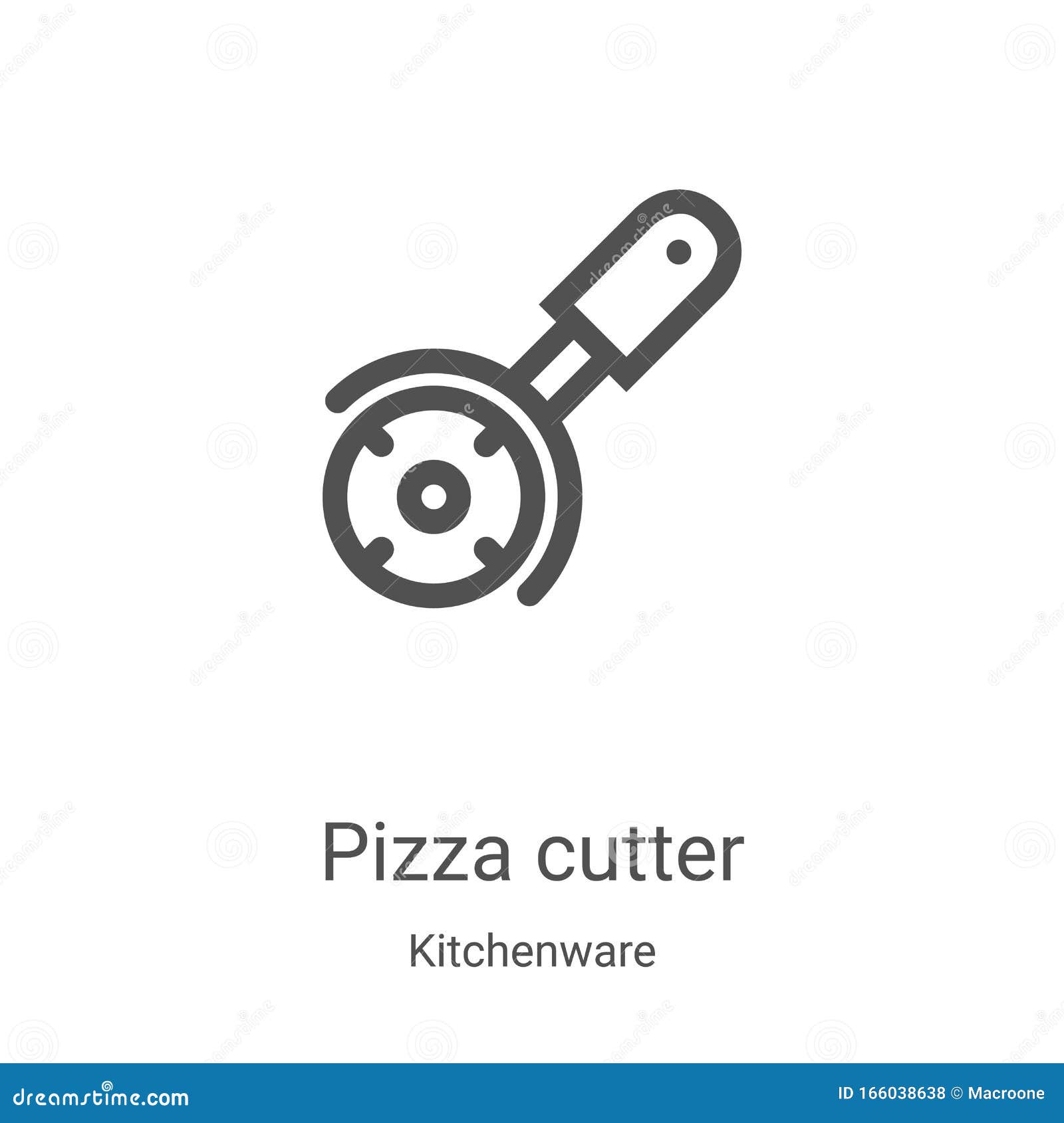 Pizza Cutter Icon Vector from Kitchenware Collection. Thin Line Pizza ...