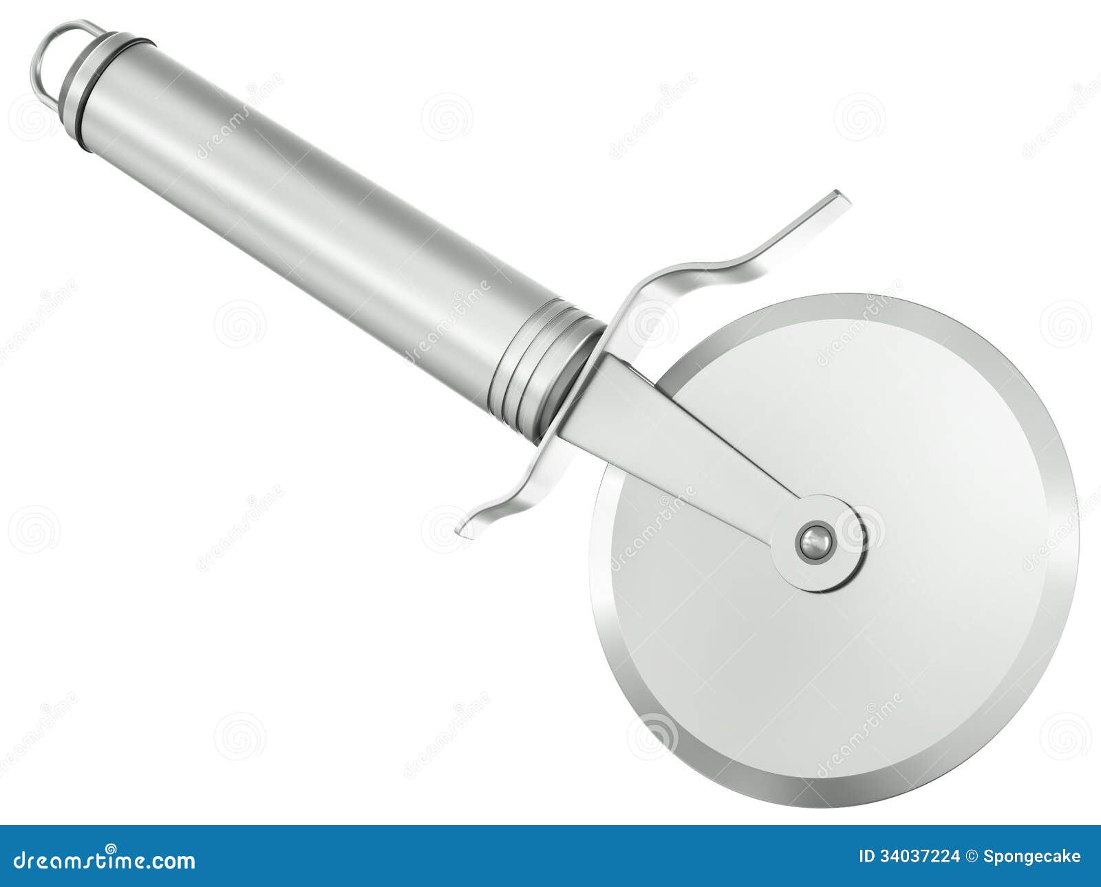 Pizza Cutter 2 Colored Line Icon. Simple Blue And White Element ...