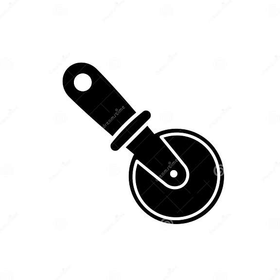 Pizza cutter - vector icon stock illustration. Illustration of food ...