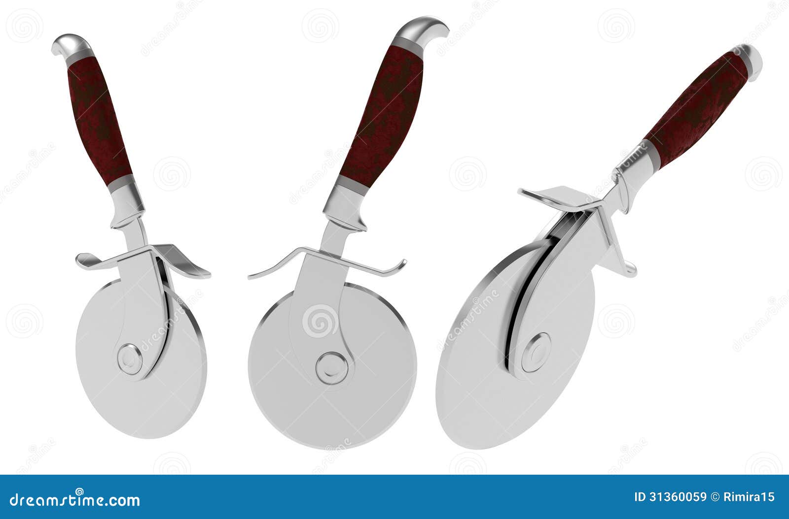 Pizza Cutter 2 Colored Line Icon. Simple Blue And White Element ...