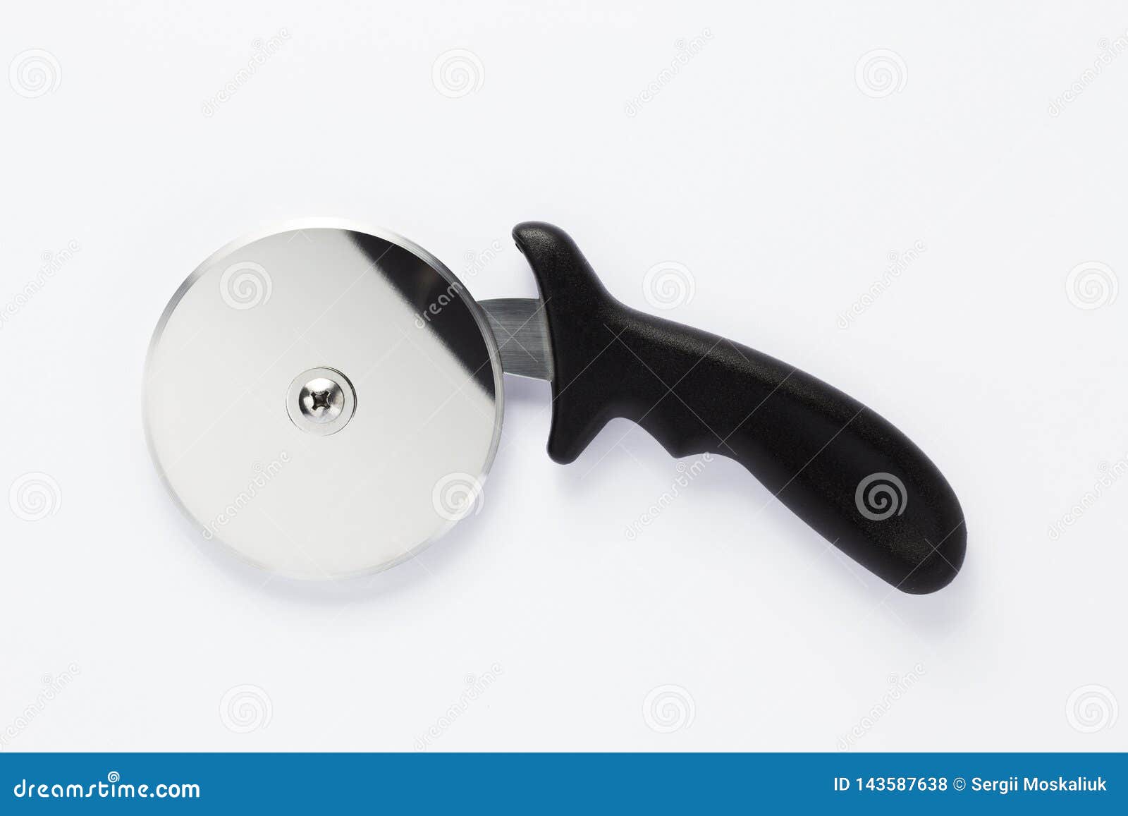 Pizza Cutter on White Background Stock Photo - Image of stainless, food ...