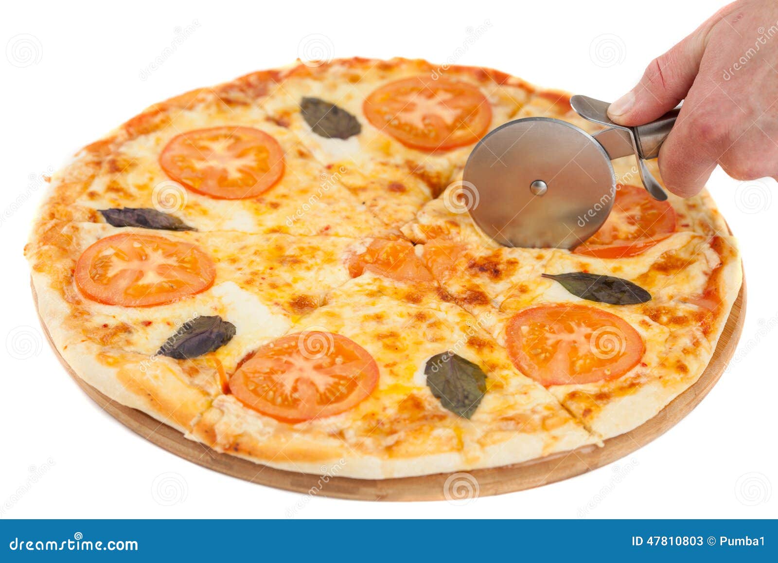 Pizza Cutting Isolated on White Stock Image - Image of cuisine, italy ...