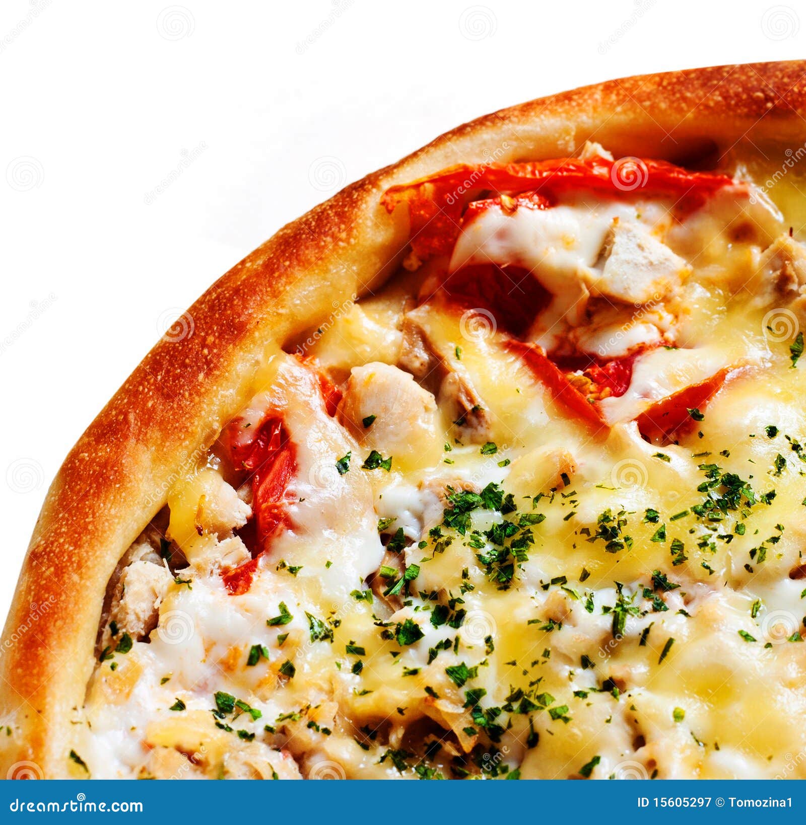 Pizza da quarta parte imagem de stock. Imagem de verdes - 15605297