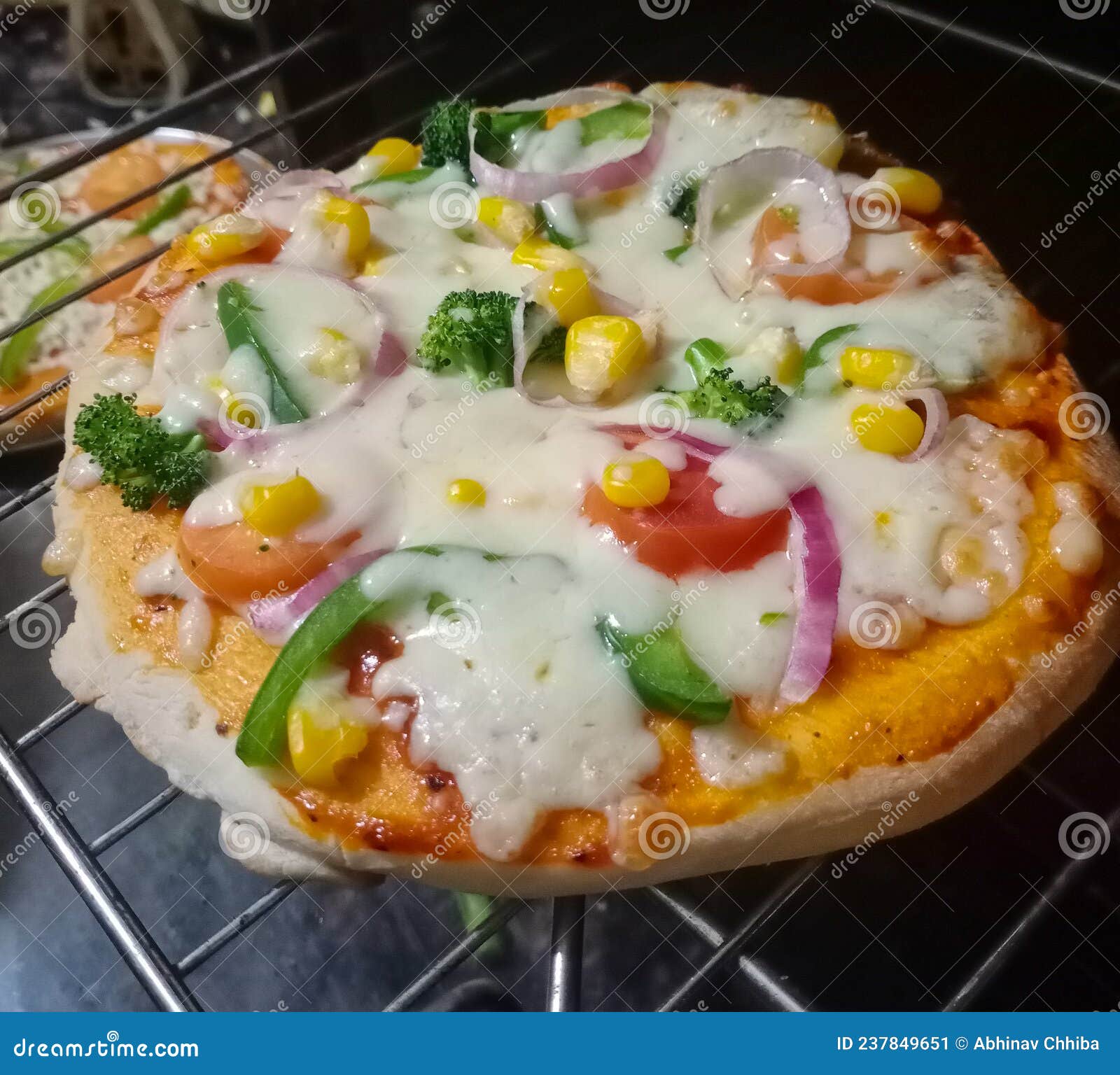 Pizza de ervas caseiras imagem de stock. Imagem de caseira - 237849651