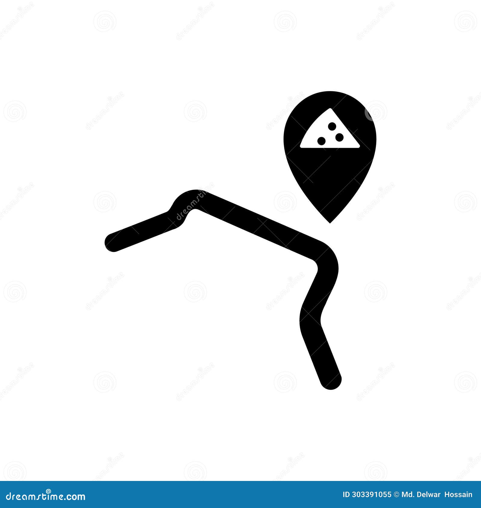 Pizza Delivery Drop-off Point Icon Stock Vector - Illustration of ...