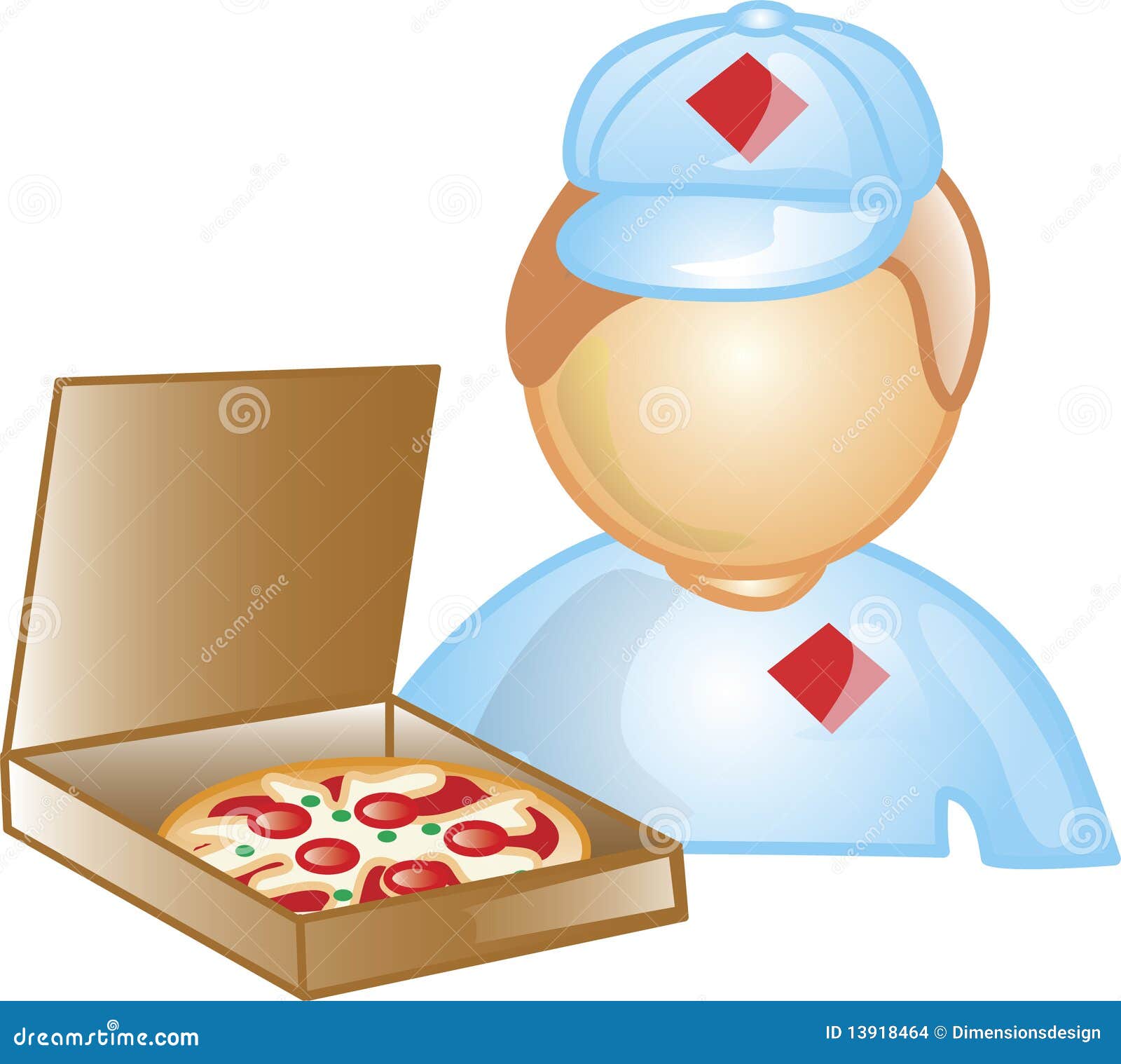 Pizza Delivery Icon stock vector. Illustration of server - 13918464