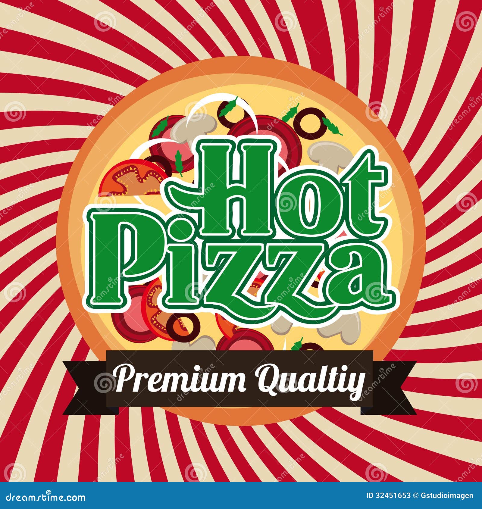 Pizza design stock vector. Illustration of preparation - 32451653