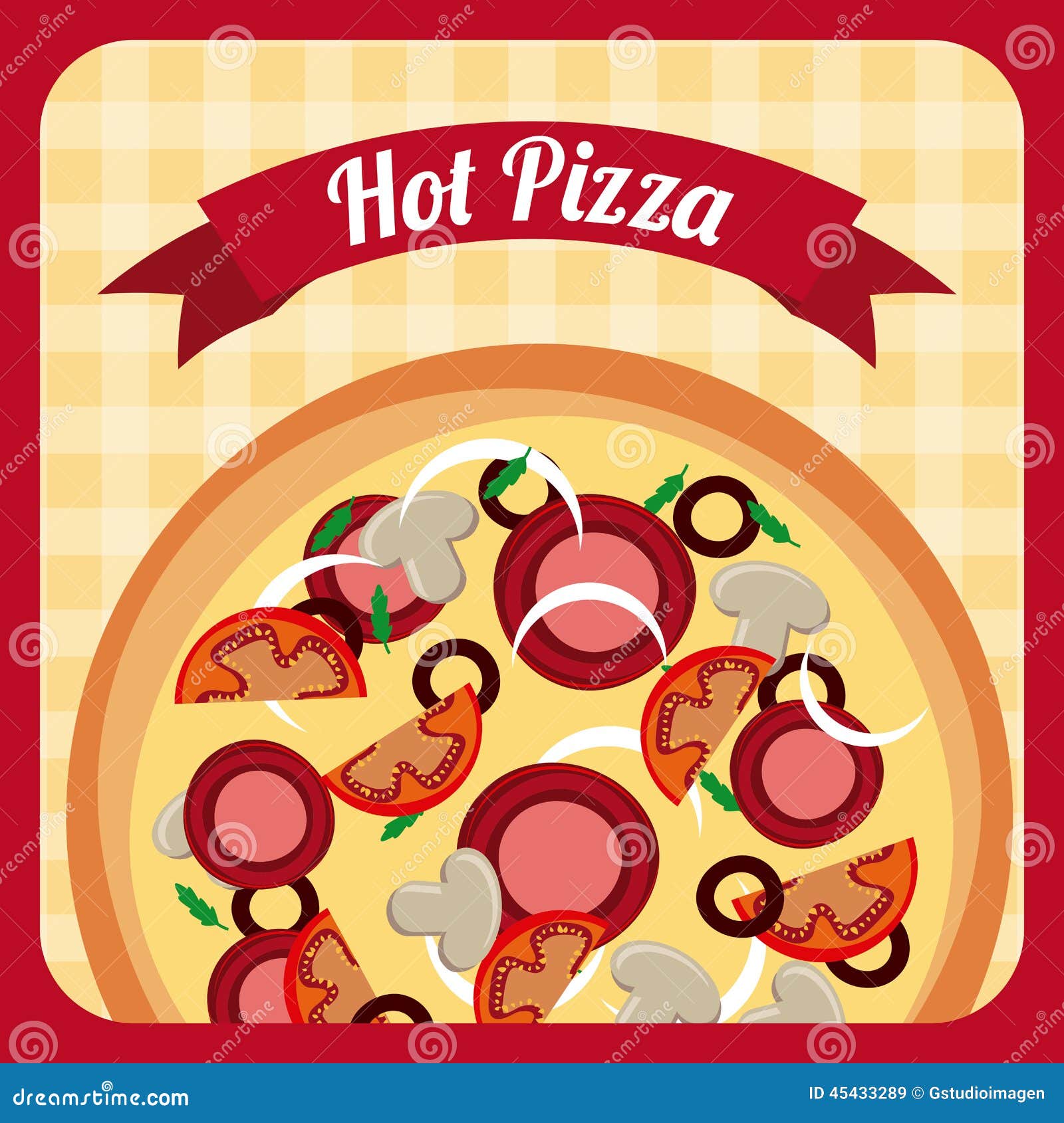 Pizza design stock vector. Illustration of slice, restaurant - 45433289