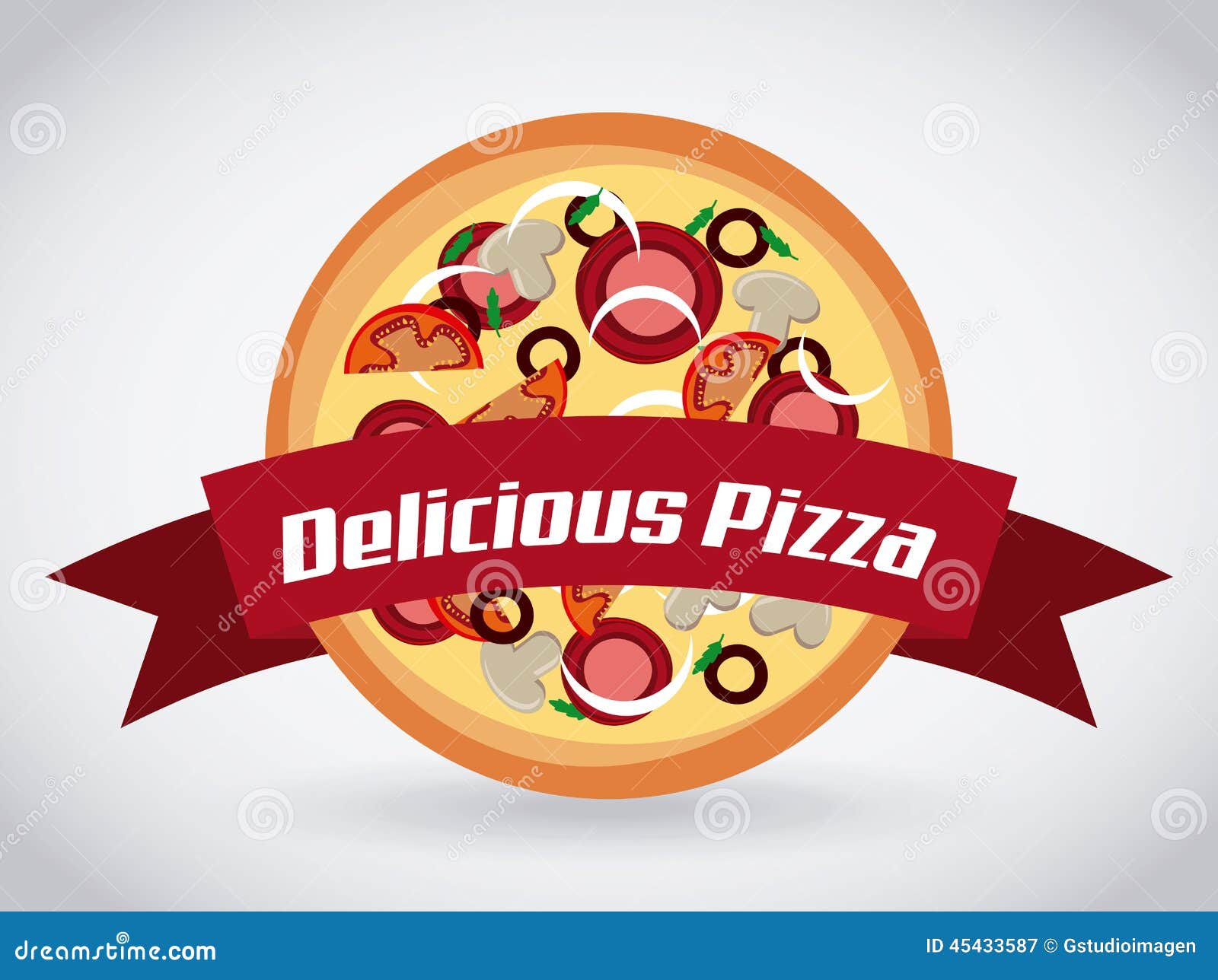 Pizza design stock vector. Illustration of graphic, symbol - 45433587