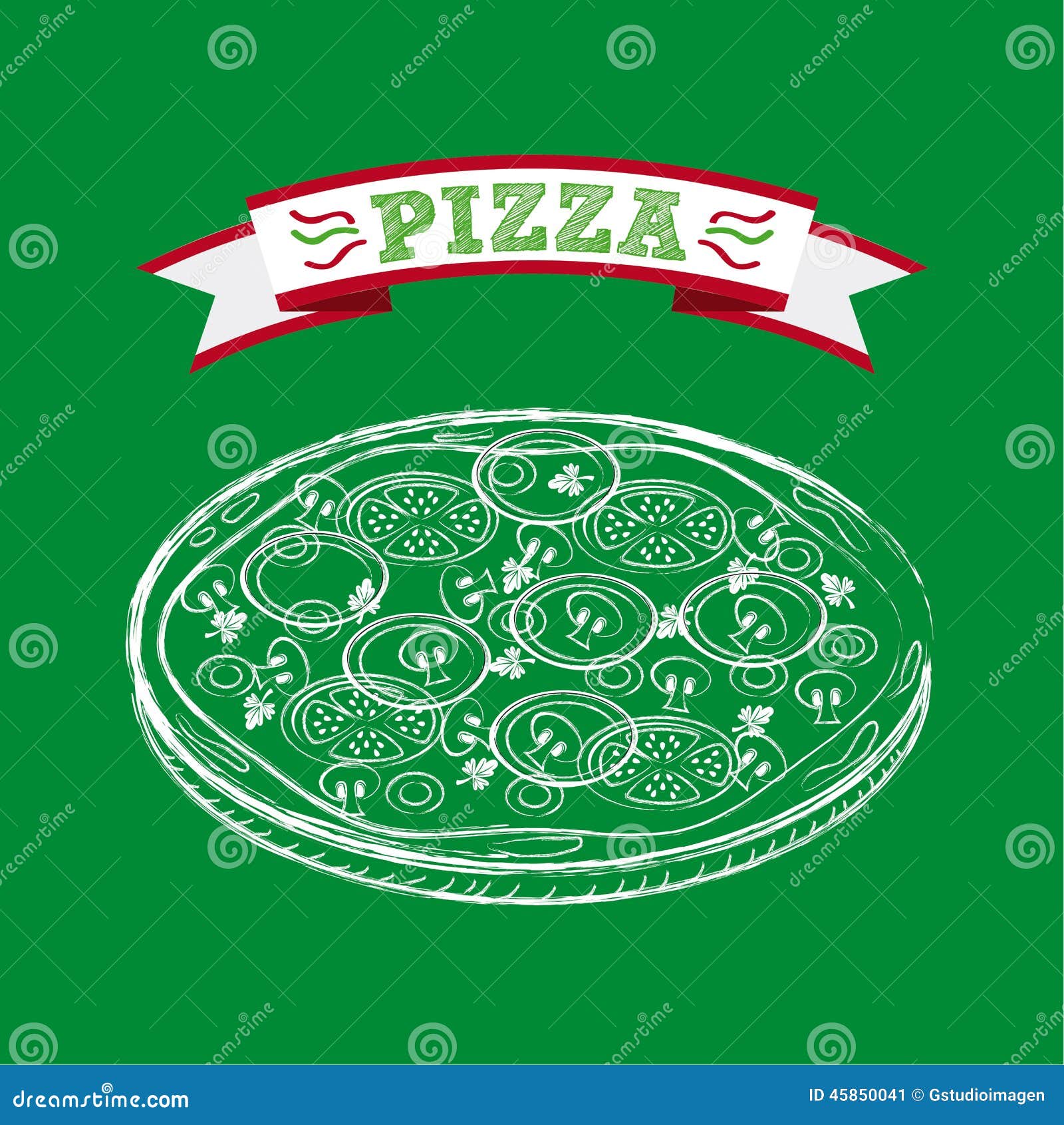 Pizza design stock vector. Illustration of pizza, italian - 45850041