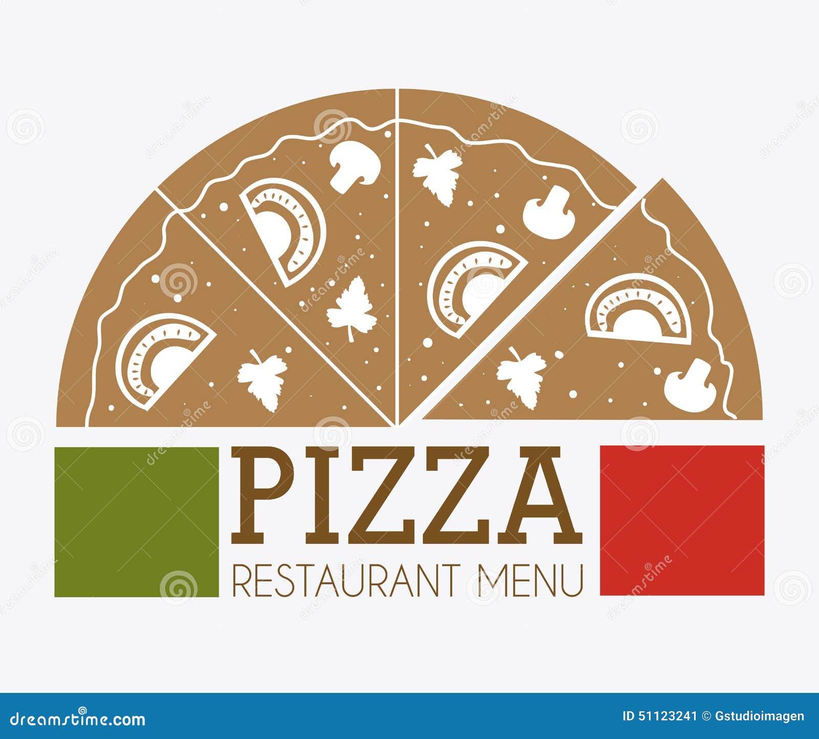 Pizza Design, Vector Illustration. Stock Vector - Illustration of ...