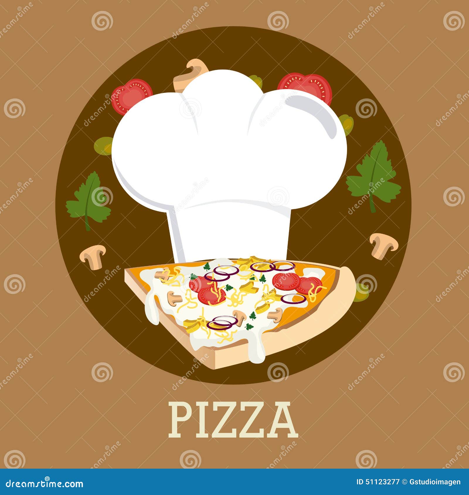 Pizza Design, Vector Illustration. Stock Vector - Illustration of ...