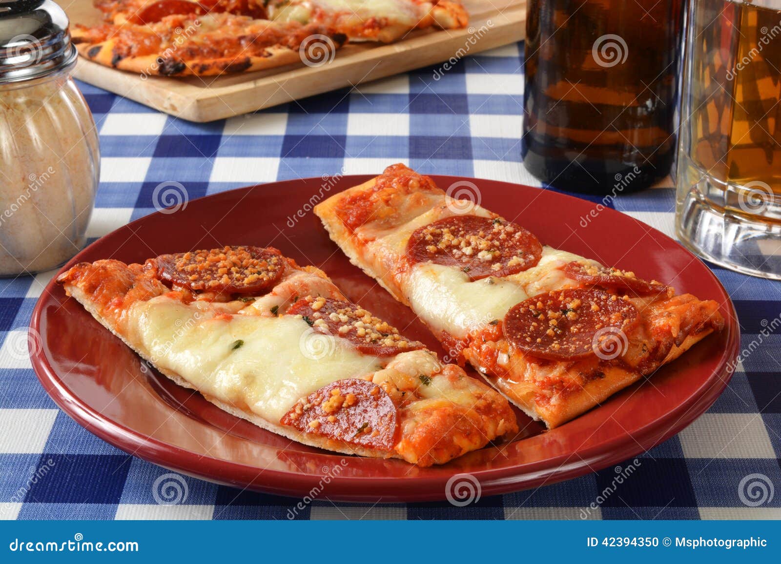 Pizza Di Merguez Del Flatbread Fotografia Stock - Immagine di ...
