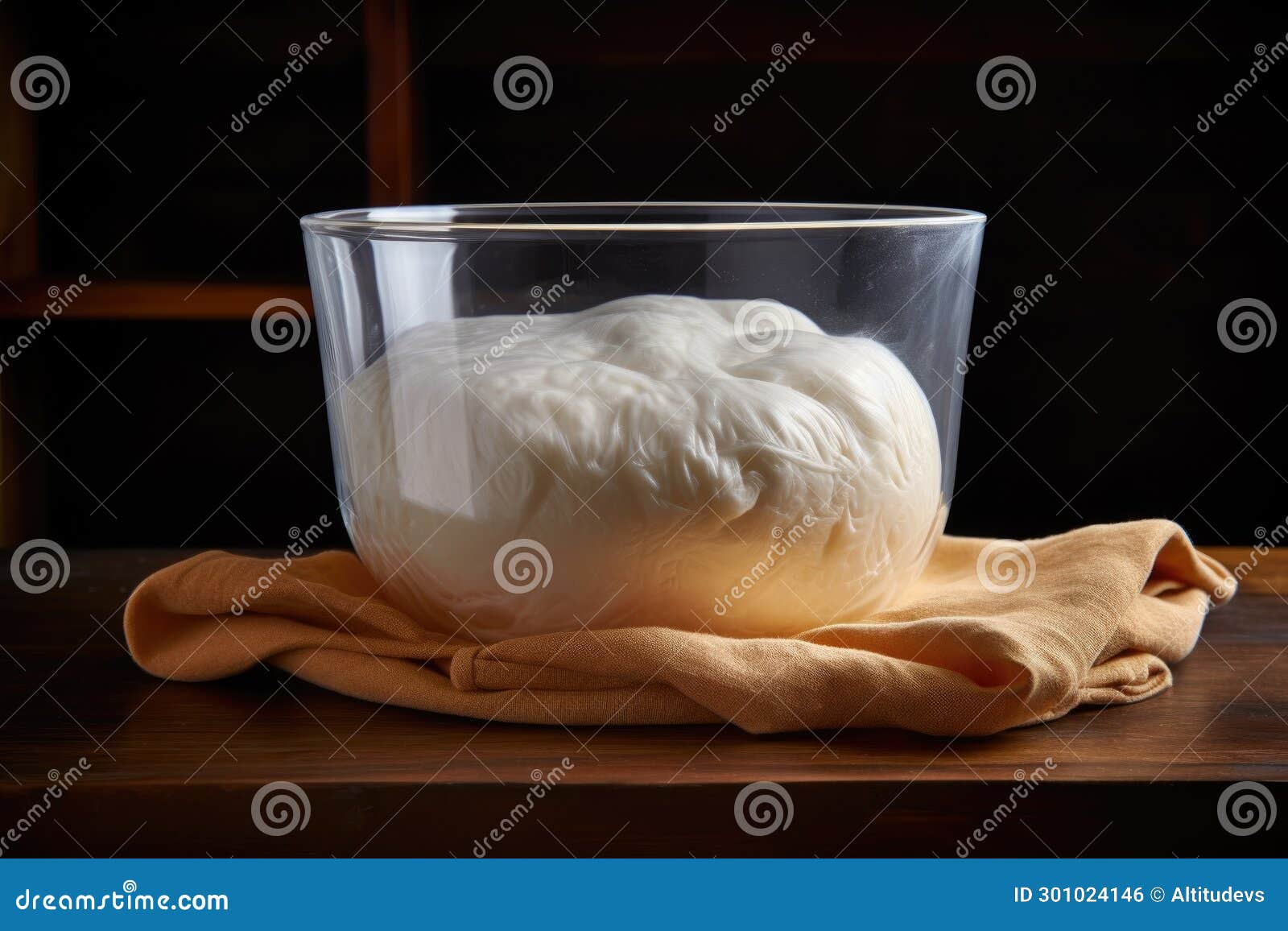 Rising Yeast Dough, Saucepan With Lid. Silhouette Icon Of Kneading ...