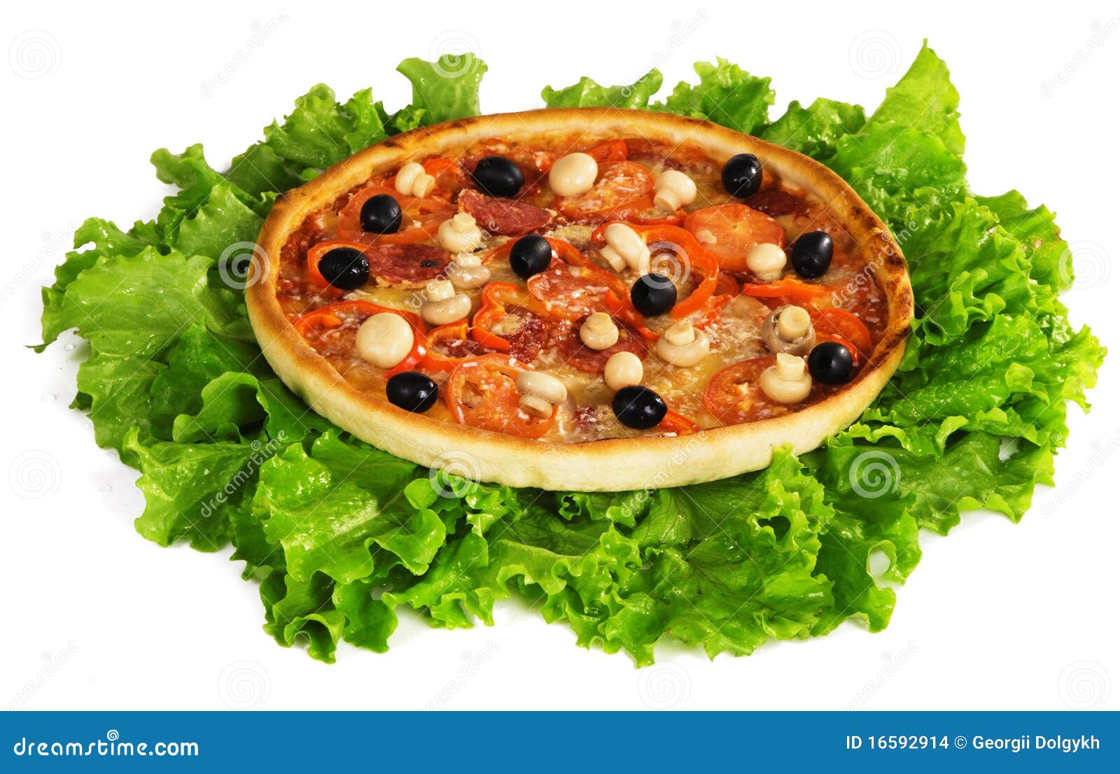 Pizza En Hojas De La Lechuga Foto de archivo - Imagen de pimienta ...