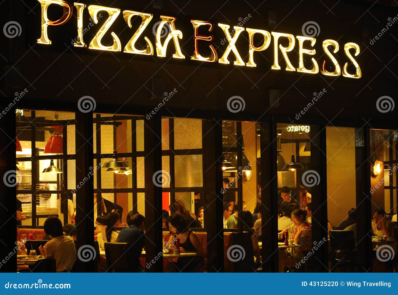 Pizza express restaurant editorial image. Image of cafe - 43125220