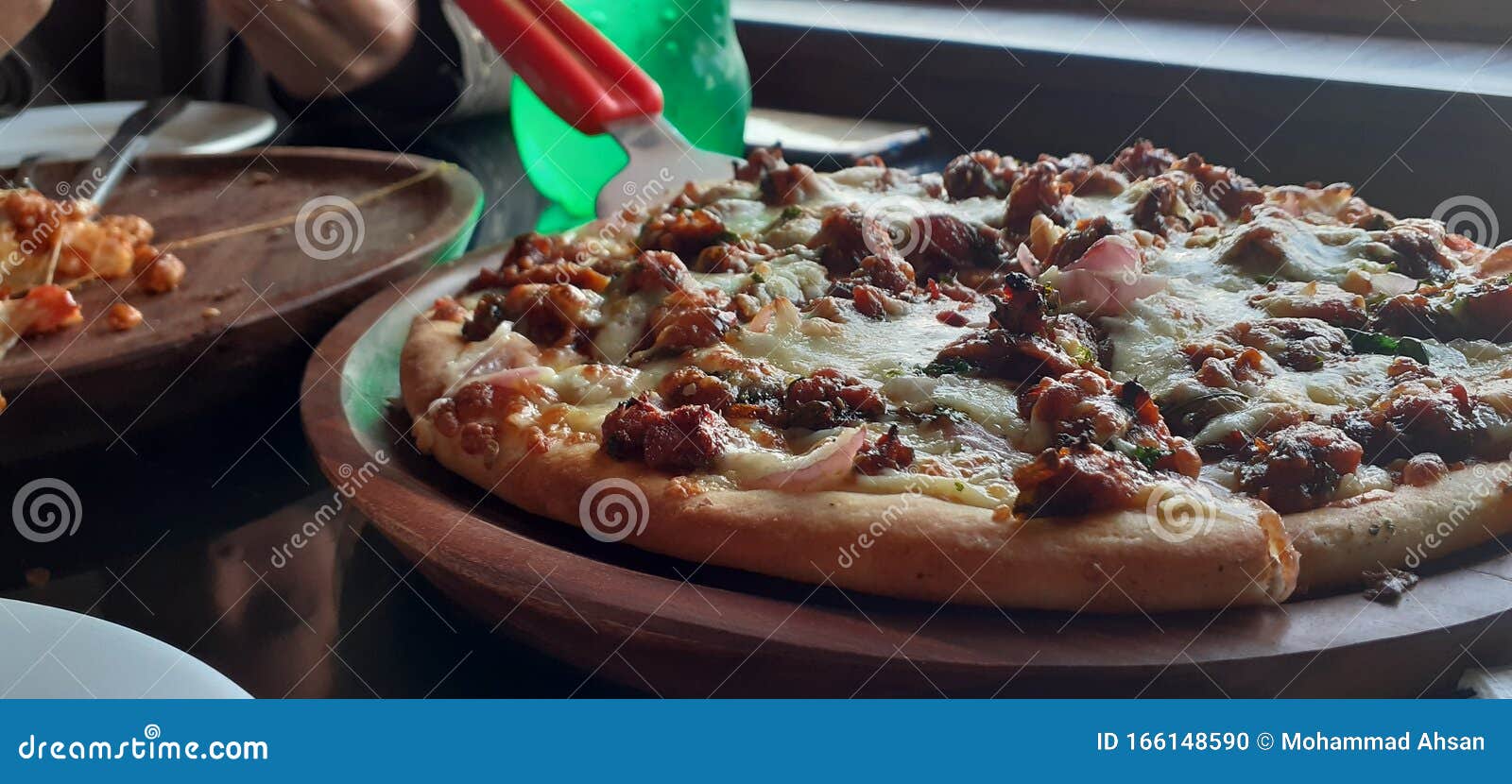 Pizza on fire stock photo. Image of fire, pizza, dezirable - 166148590