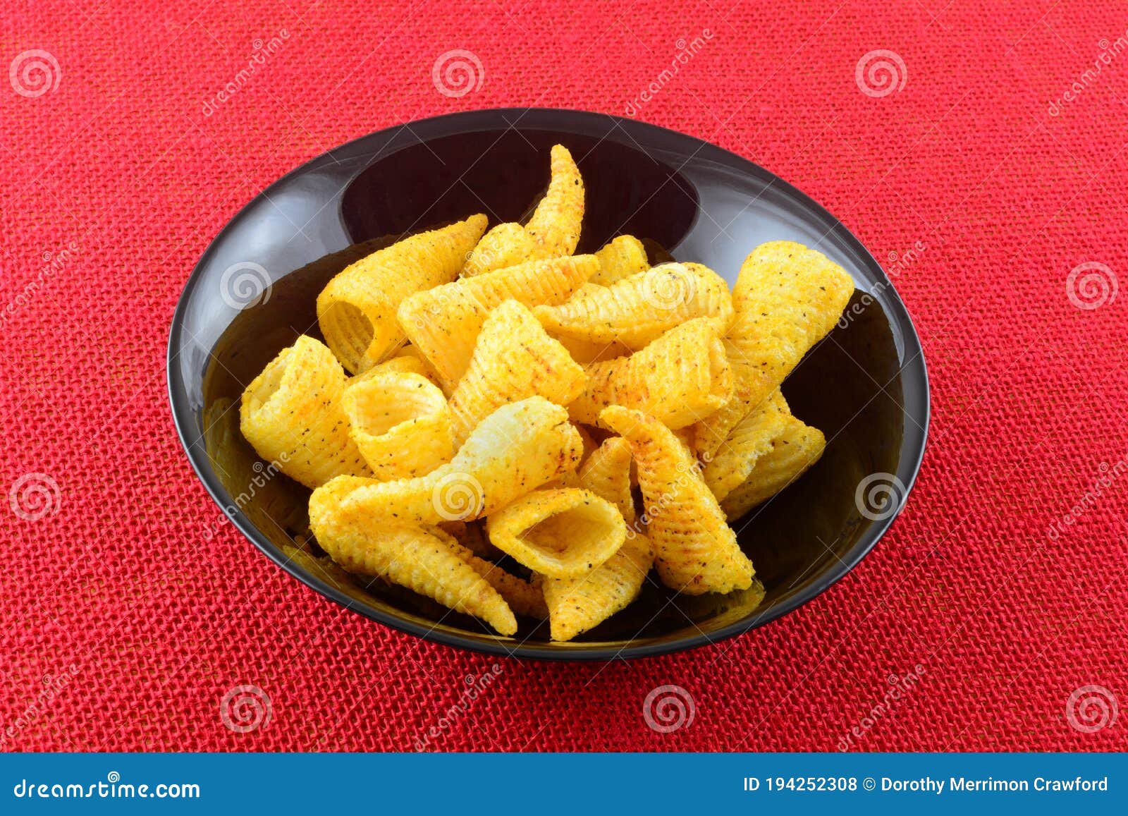 Cone shaped corn snacks stock photo. Image of cones - 194252308