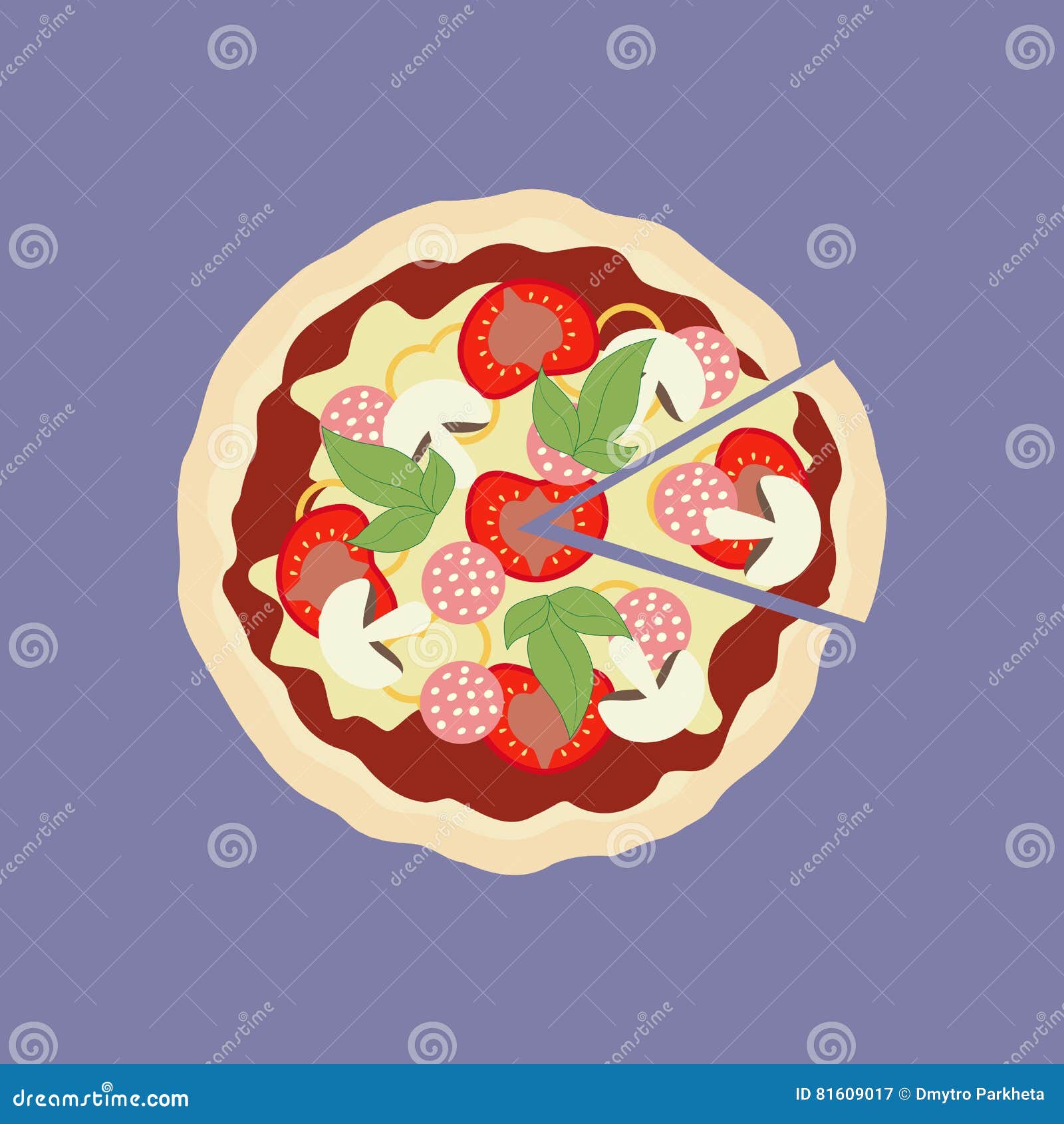 Pizza food icon stock vector. Illustration of pizza, icon - 81609017