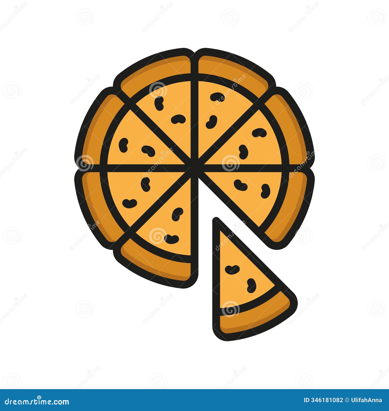 Pizza Food Icon Vector Basic Design Simple and Modern Stock Vector ...