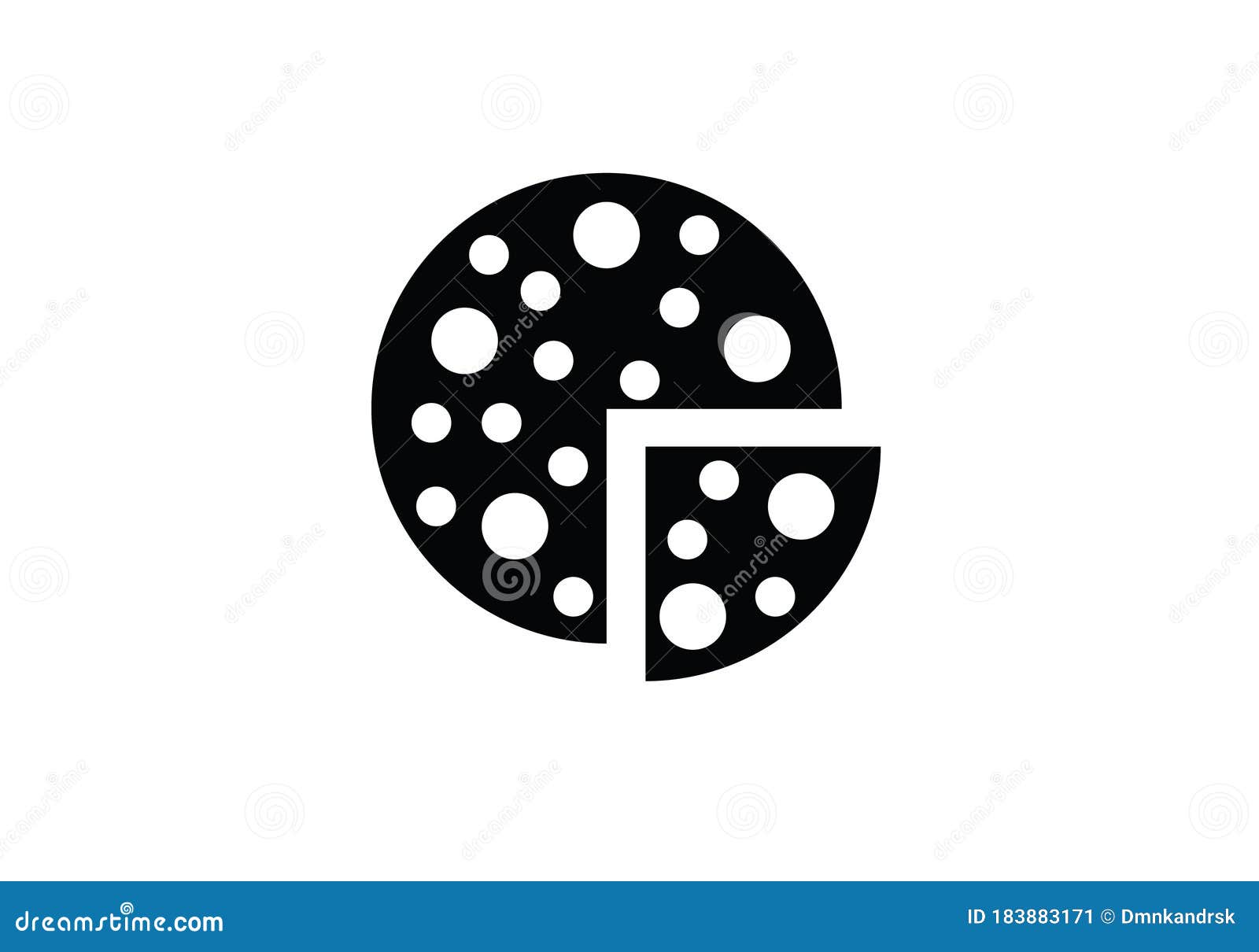 Pizza Food Shape Circle Shape Vector Illustration Stock Vector ...