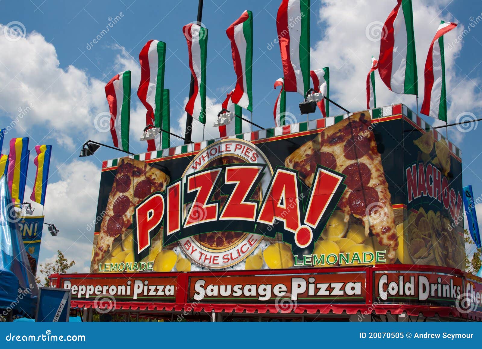 Pizza Food Stand at Carnival Stock Image - Image of event, pork: 20070505
