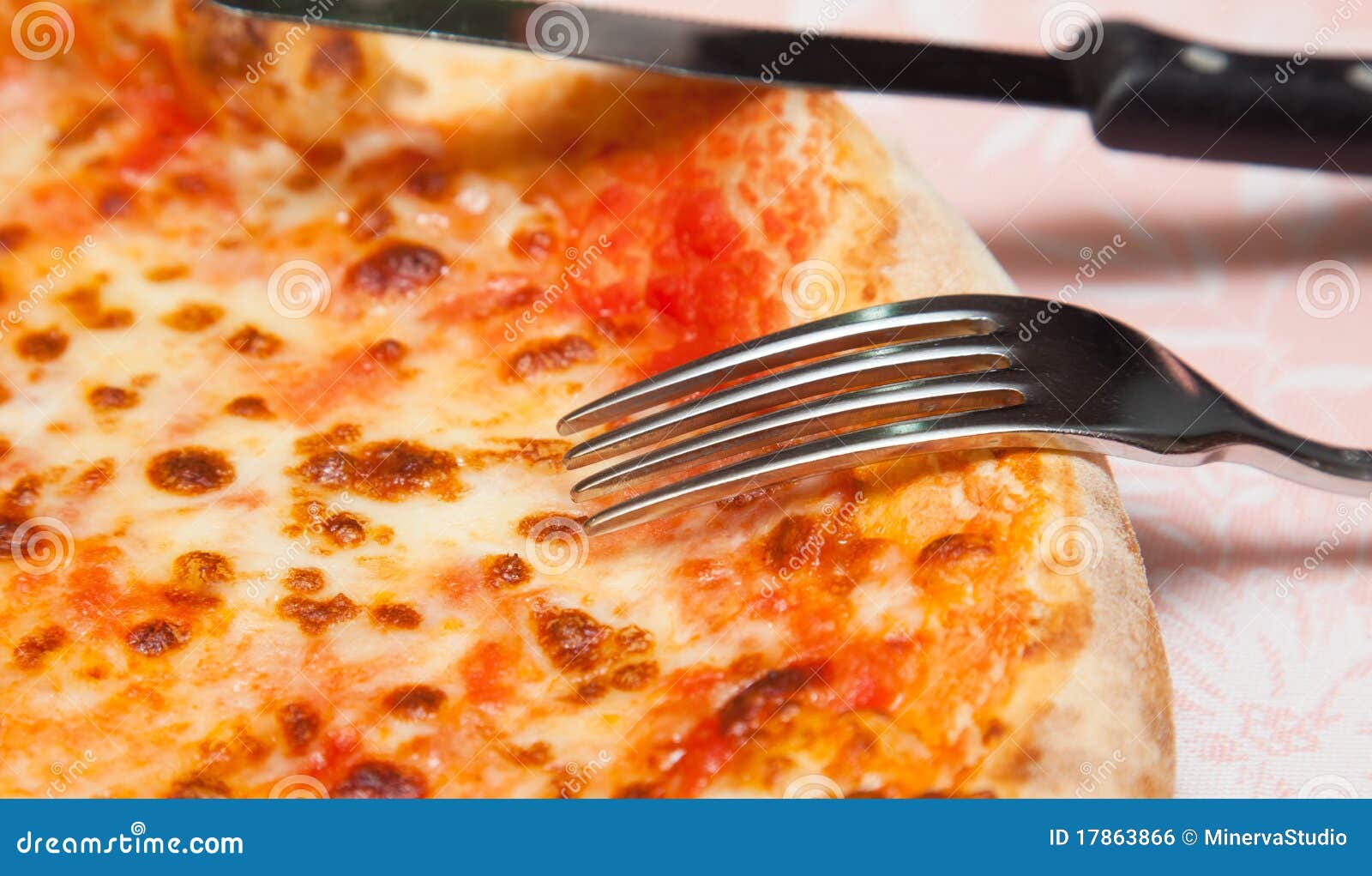 Pizza fork stock photo. Image of italy, luxury, plate - 17863866