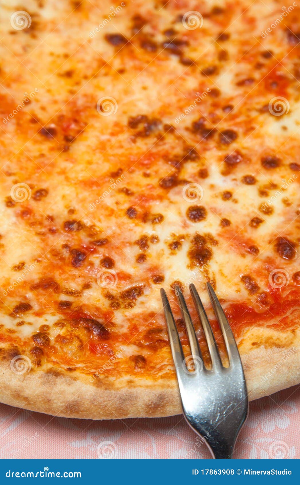 Pizza fork stock photo. Image of feed, eating, dinner - 17863908