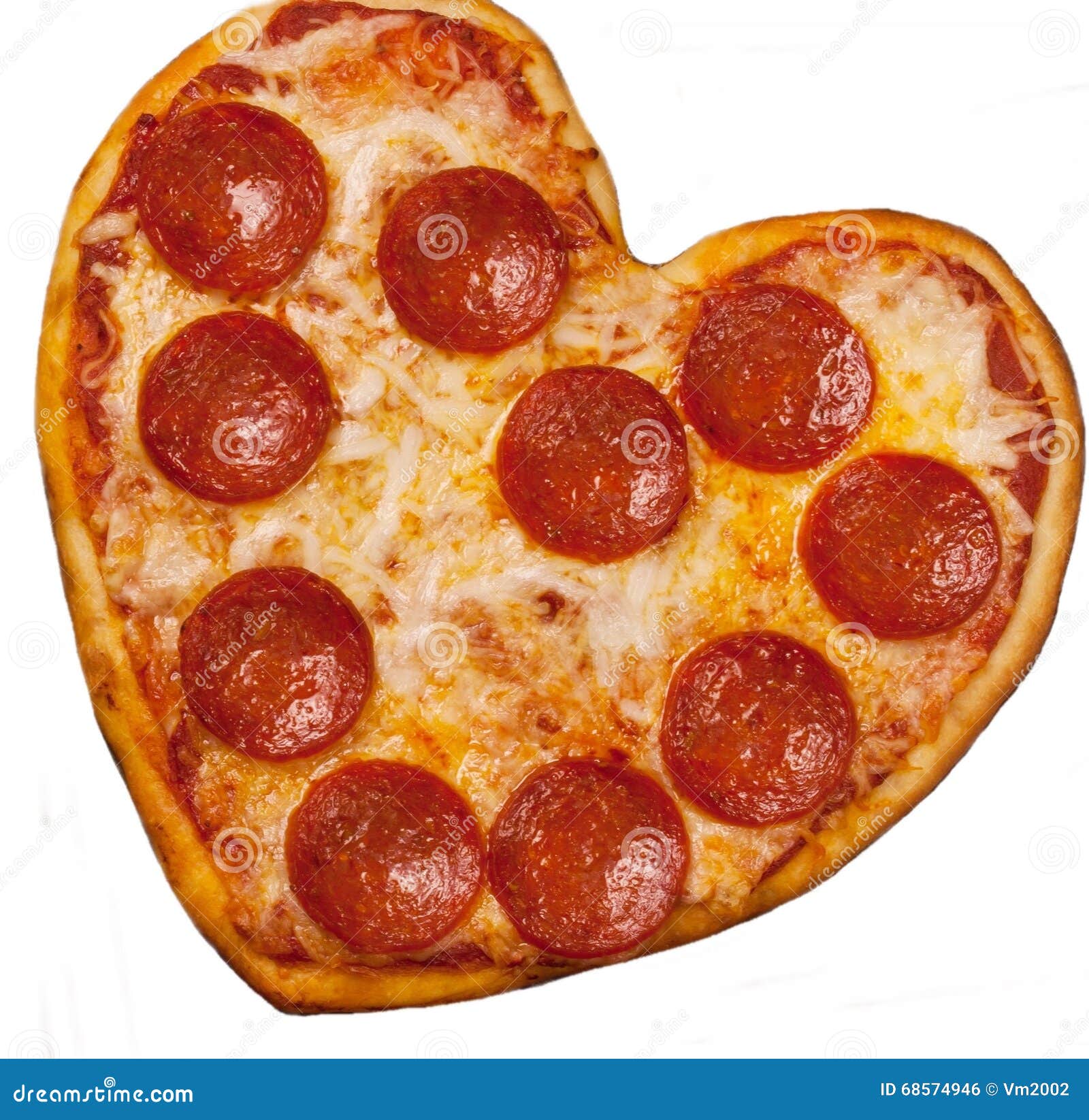 Pizza a Forma Di Del Cuore Per Il San Valentino Fotografia Stock ...