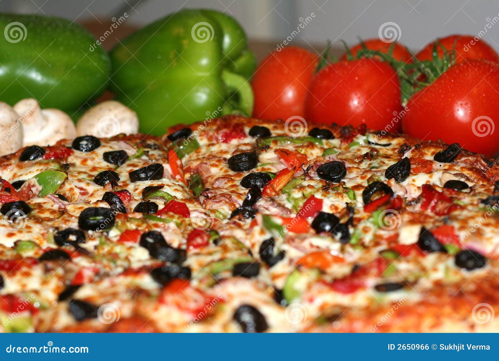 Pizza and Fresh Ingredients Stock Photo - Image of food, landscape: 2650966