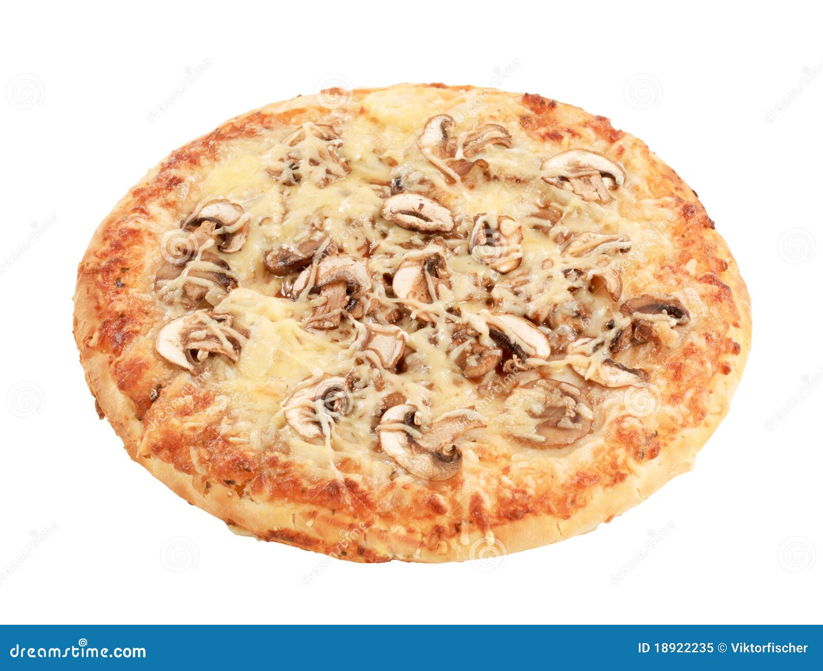 Pizza Funghi stock image. Image of food, cutout, baked - 18922235